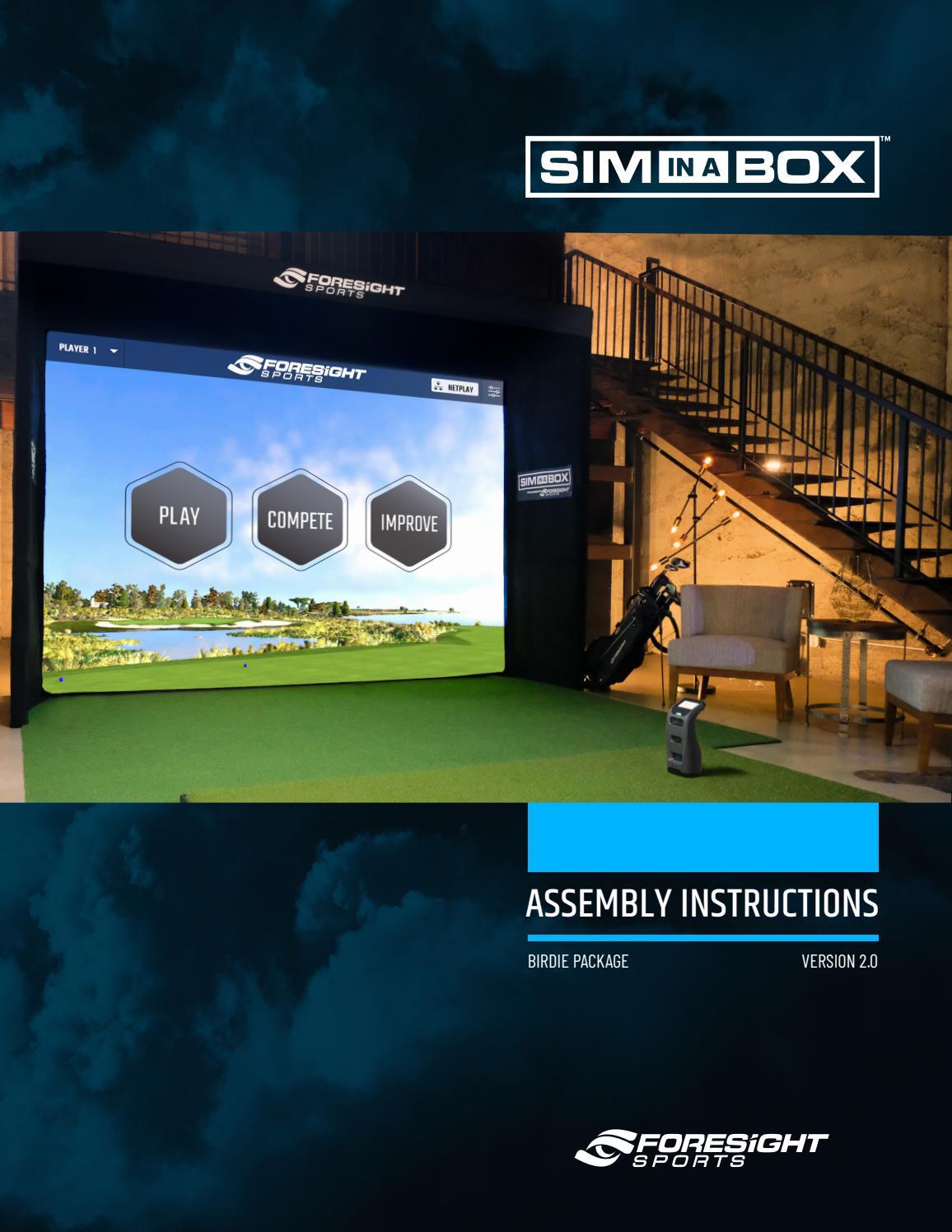 Sim-in-a-box Birdie Package Assembly Instructions by Foresight Sports ...