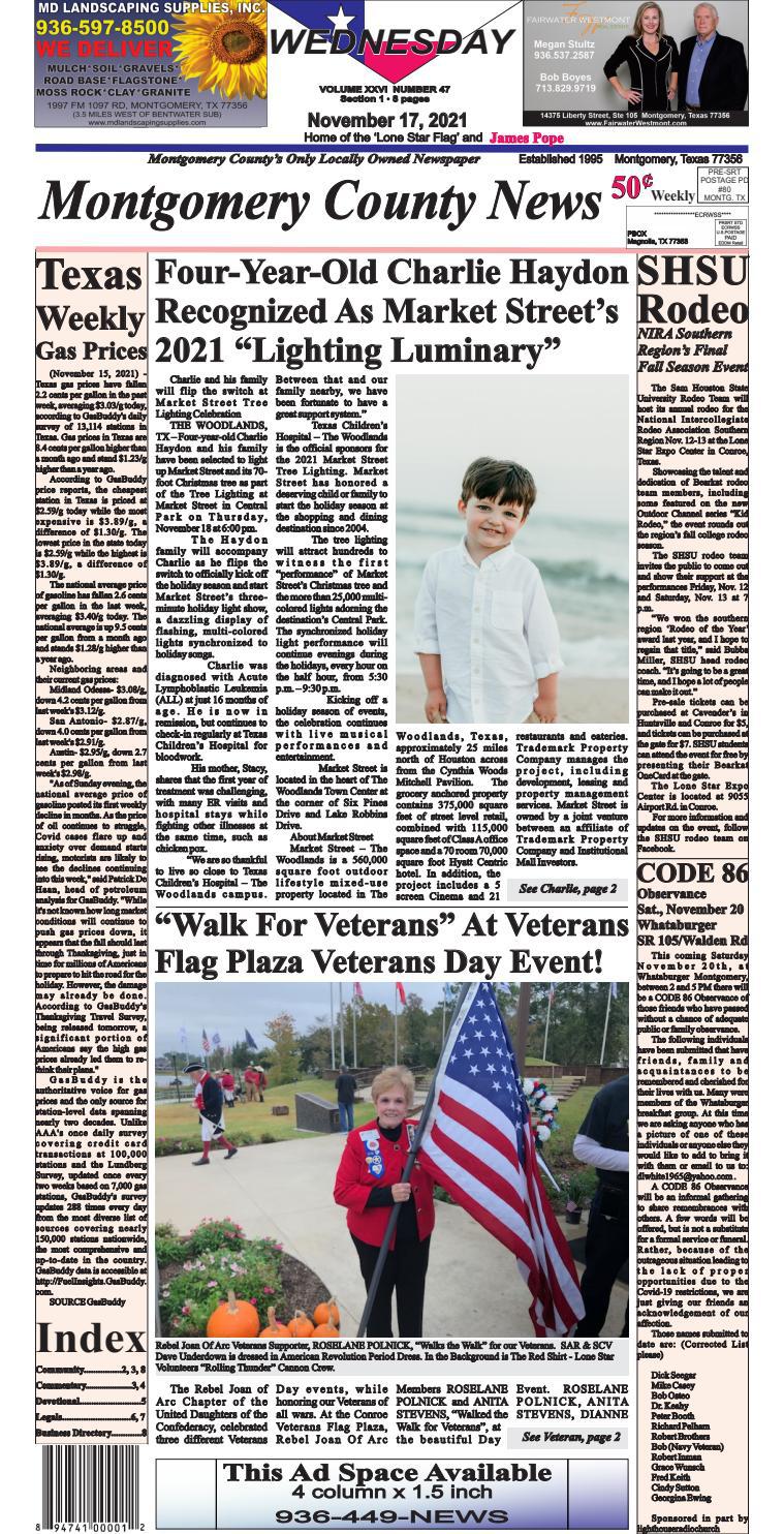 Montgomery County News, November 17, 2021 by Monte West - Issuu