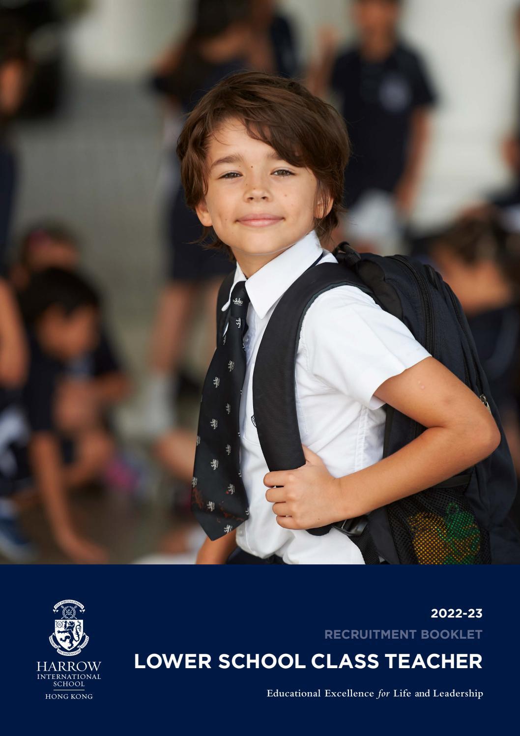 Recruitment Booklet - Lower School Class Teacher by Harrow ...