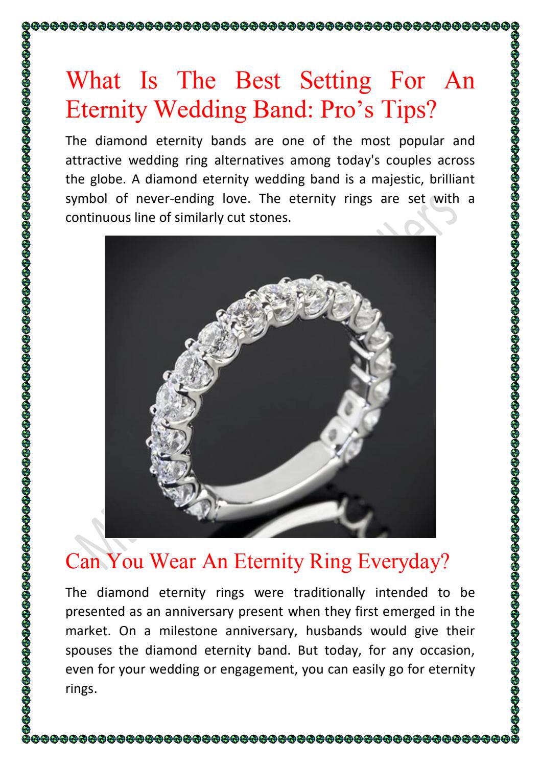 What Is The Best Setting For An Eternity Wedding Band: Pro’s Tips? by ...