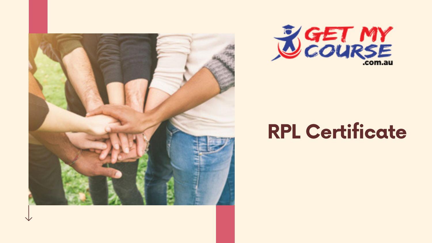 RPL Certificate by Get My Course - Issuu