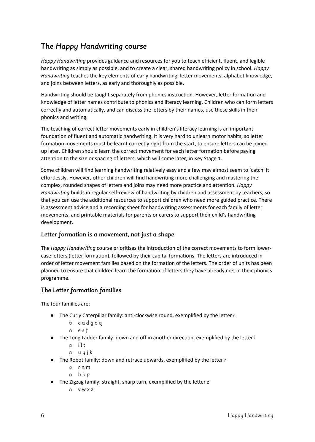 Happy Handwriting Foundation Teachers guide by Collins - Issuu