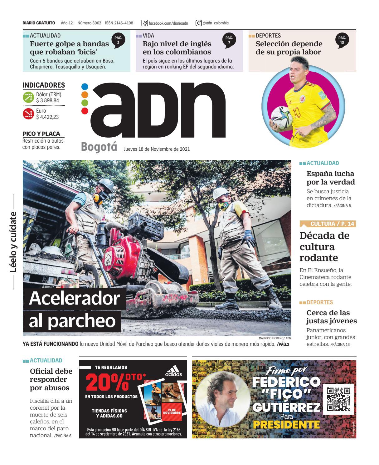 ADN Bogotá, 18 de Noviembre de 2021 by diarioadn.co - Issuu