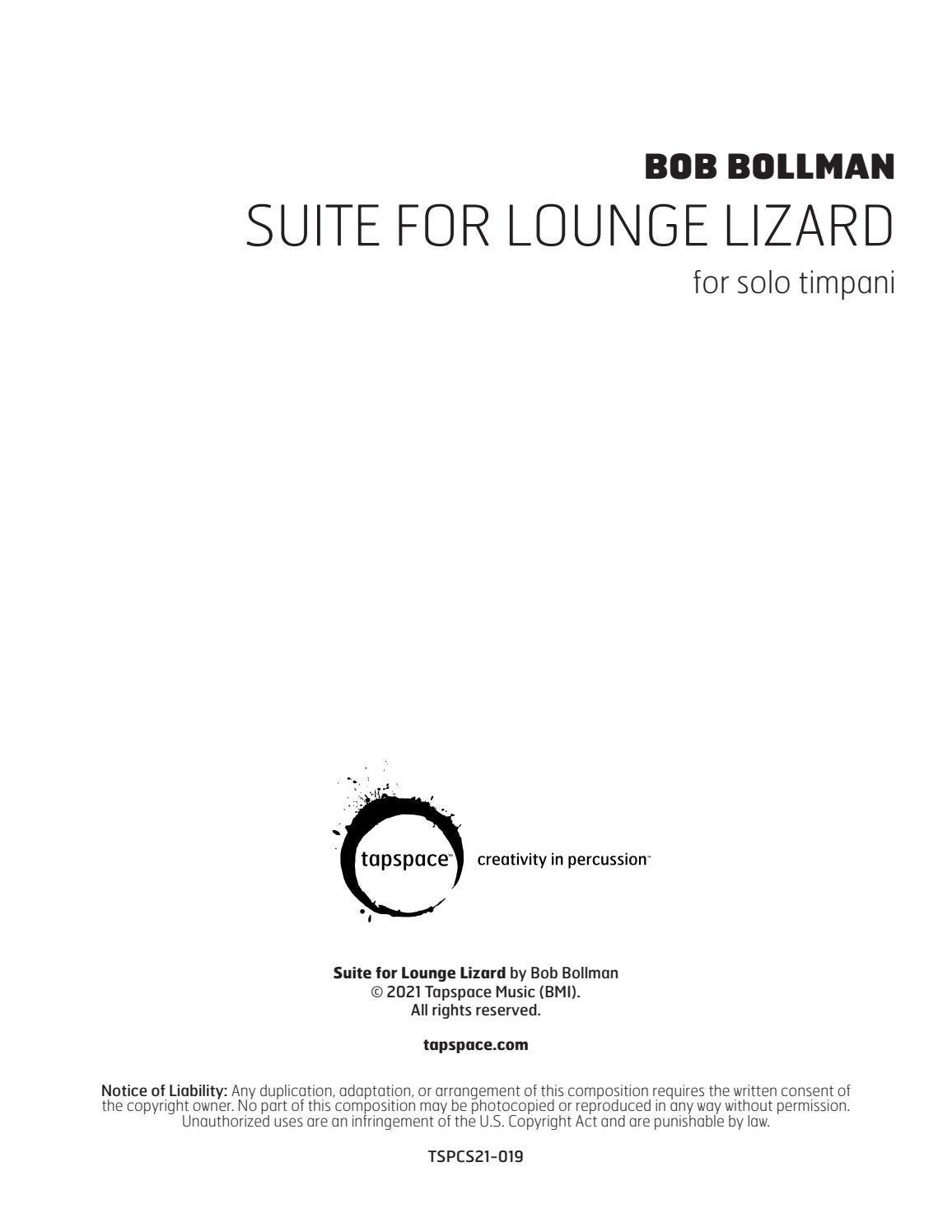 Suite for Lounge Lizard-SAMPLE by Tapspace - Issuu