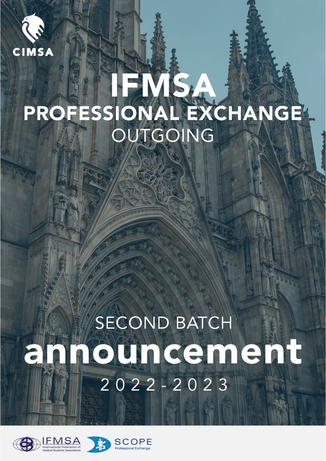2ND BATCH ANNOUNCEMENT EXCHANGE 2022-2023 by SCOPE CIMSA - Issuu