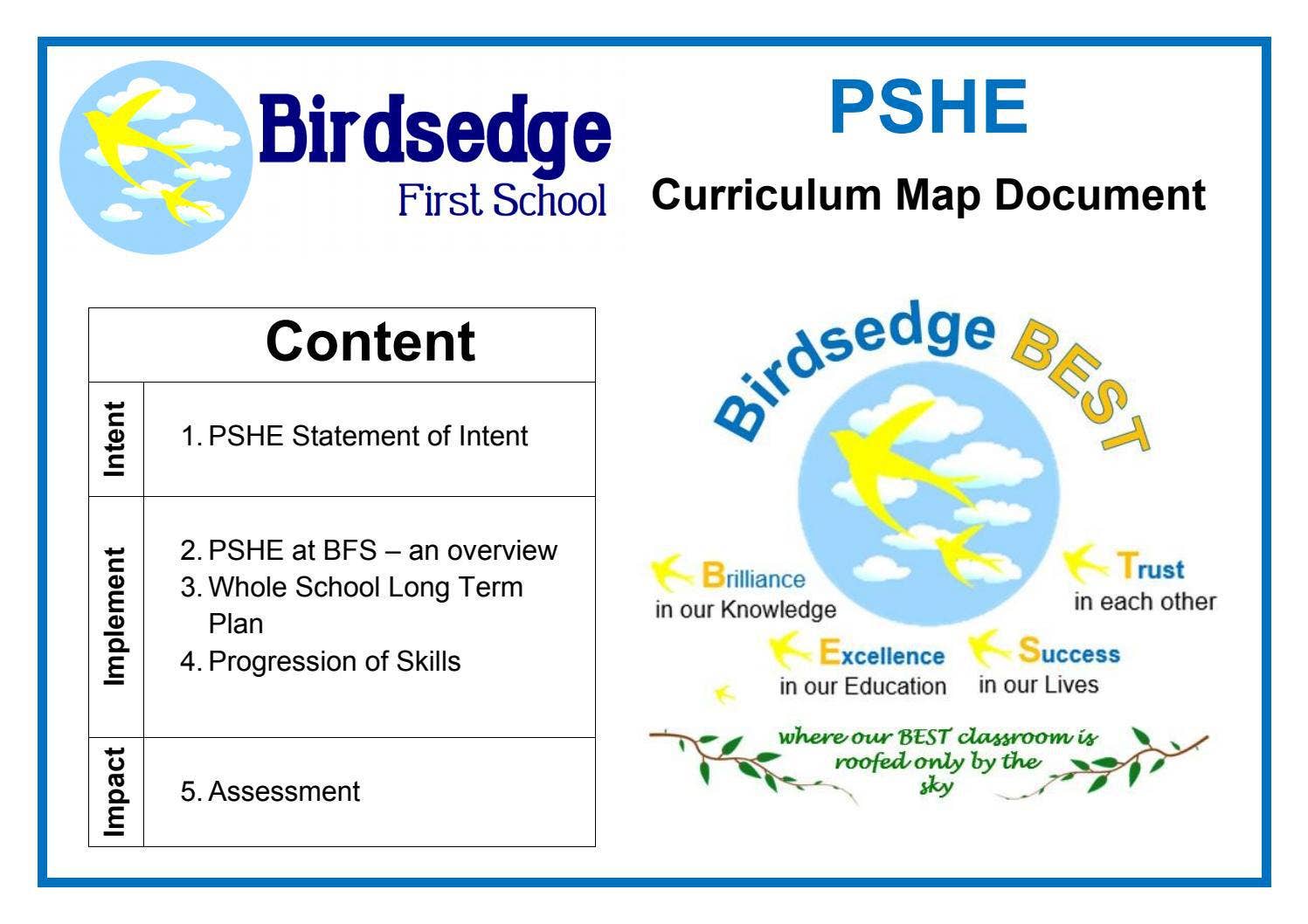 PSHE Curriculum Map by Schudio - Issuu