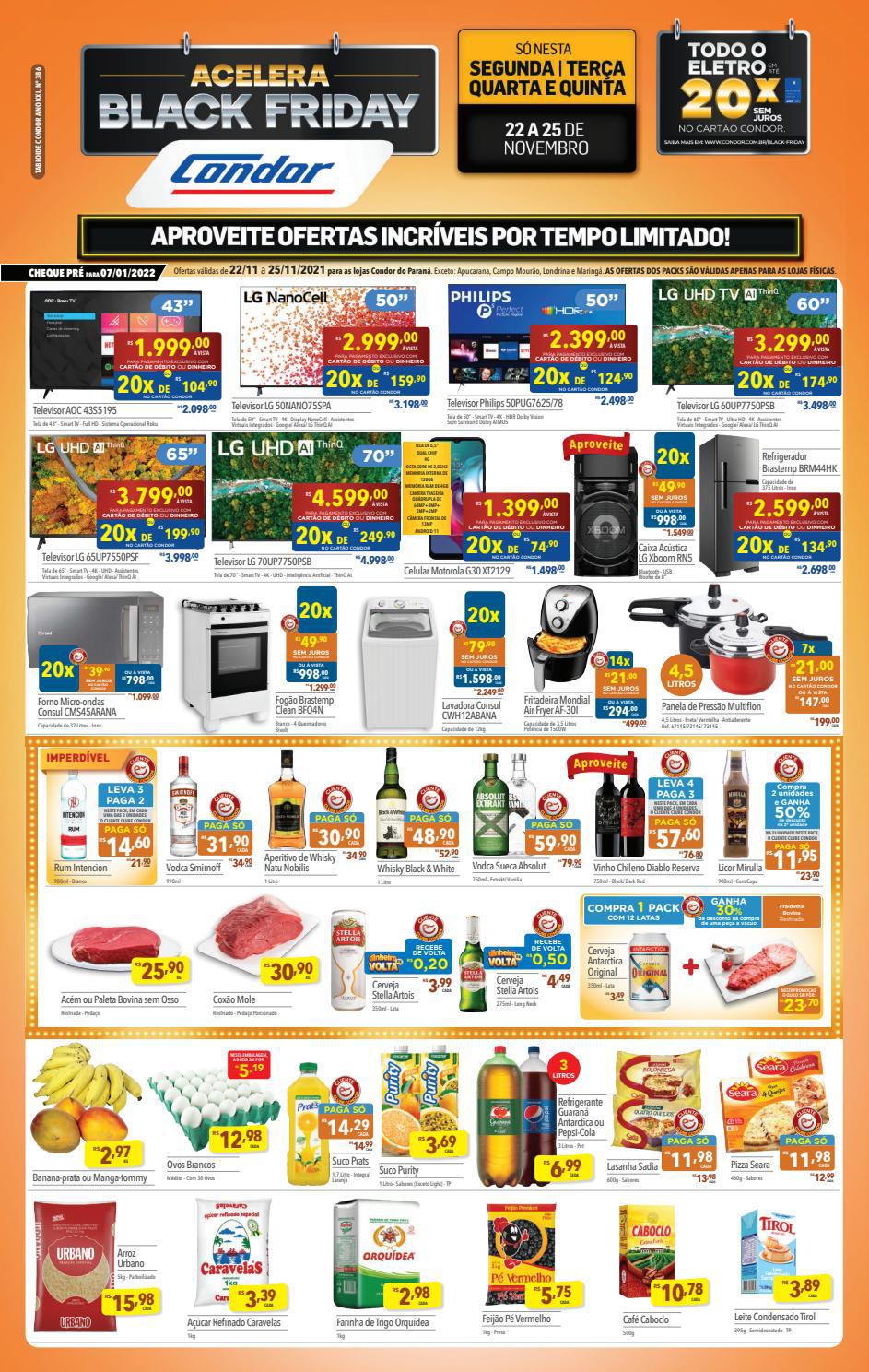 Tabloide Acelera Black Friday Condor. Ofertas válidas de 22/11 a 25/11 ...