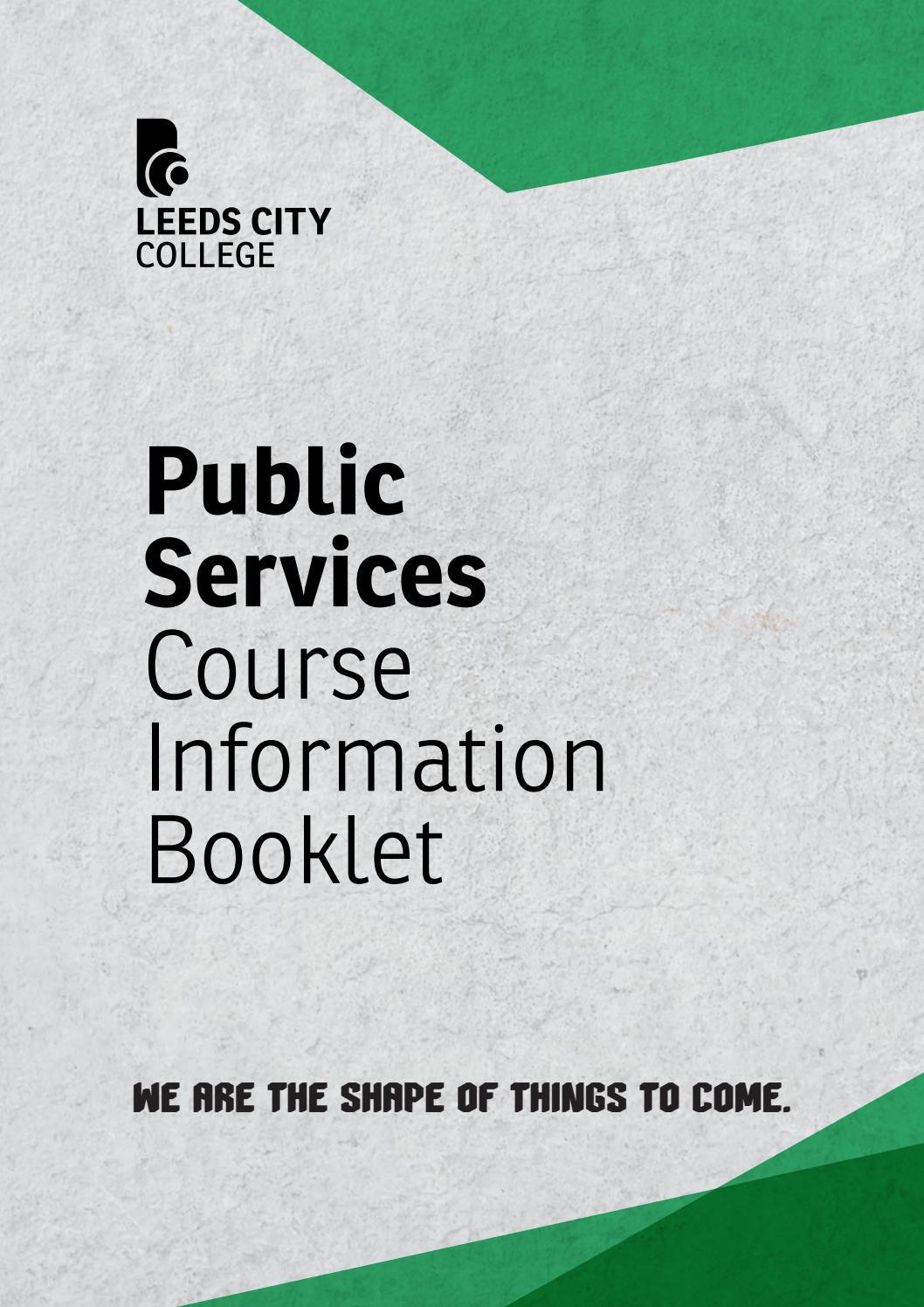 Public Services Course Booklet 2021 by Luminate Education Group - Issuu