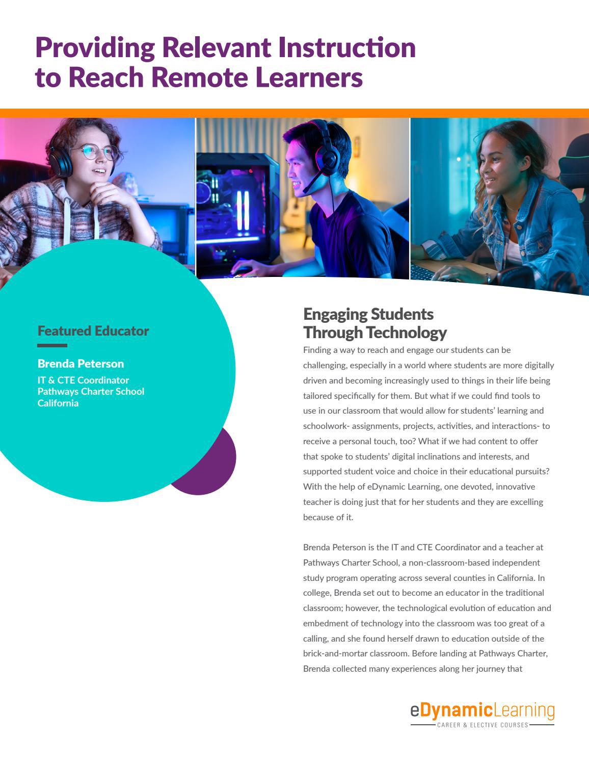 Providing Relevant Instruction to Reach Remote Learners by edynamiclearning - Issuu