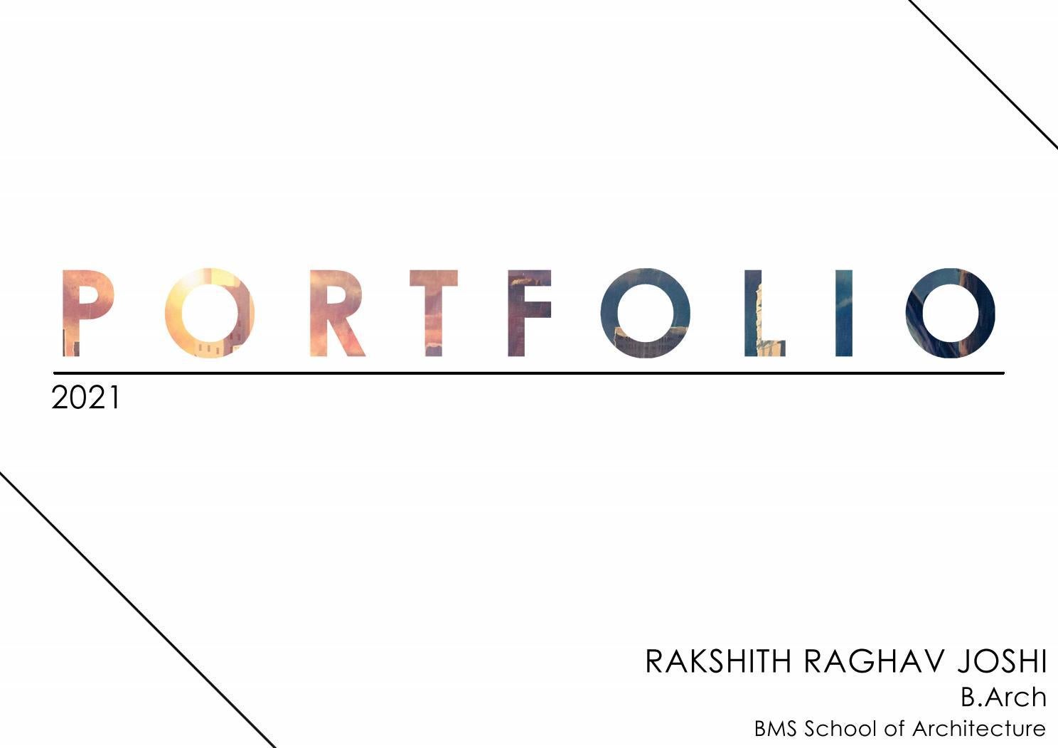 Architecture & Design Portfolio 2021 by Rakshith Raghav Joshi - Issuu