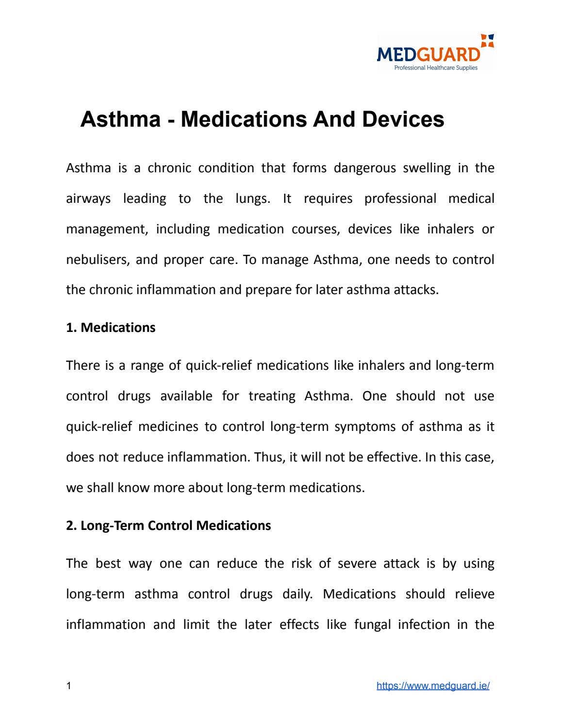 Asthma - Medications And Devices by Med Guard - Issuu