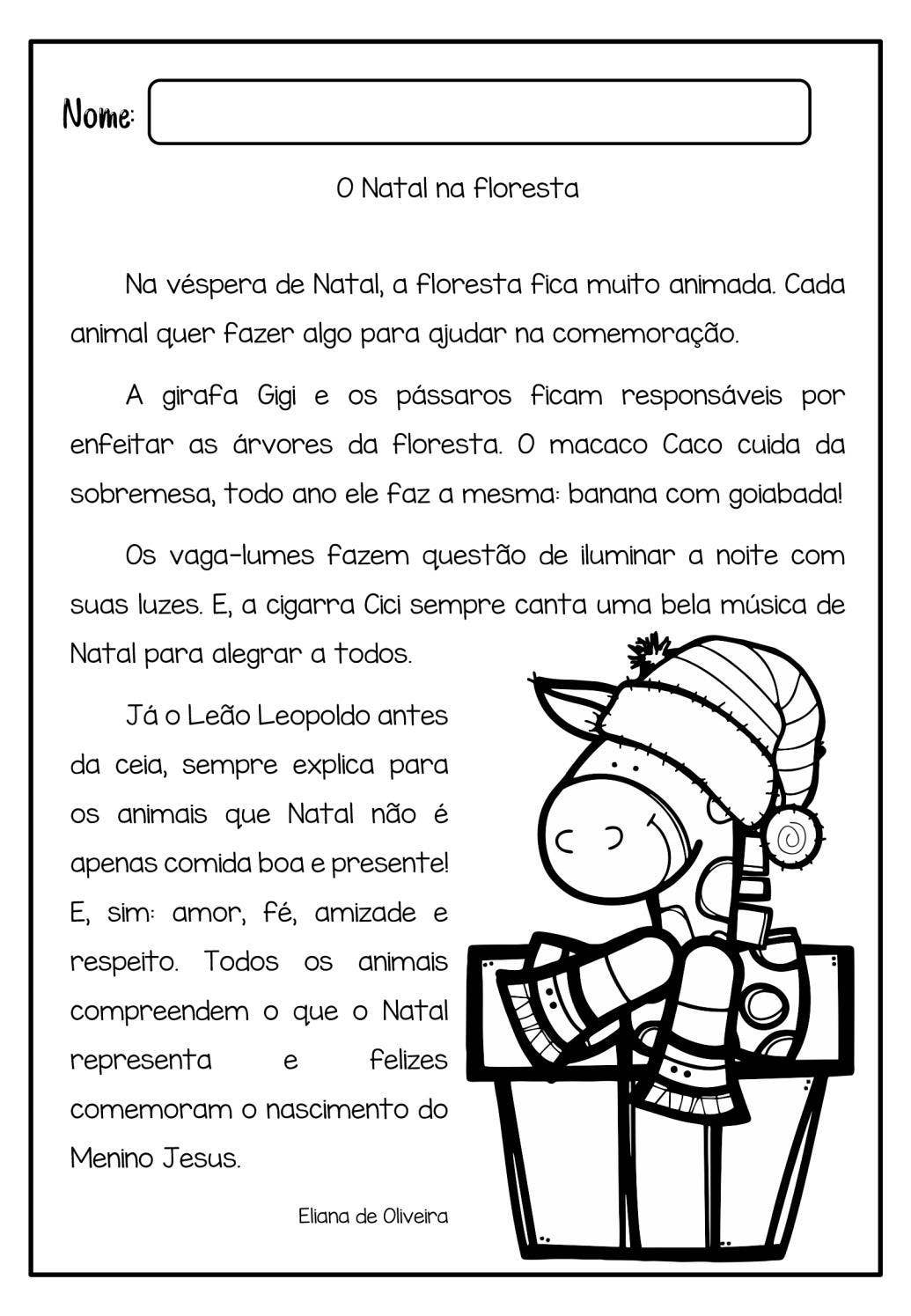 Interpretação de Texto Natal by Atividades da Sabrina - Issuu