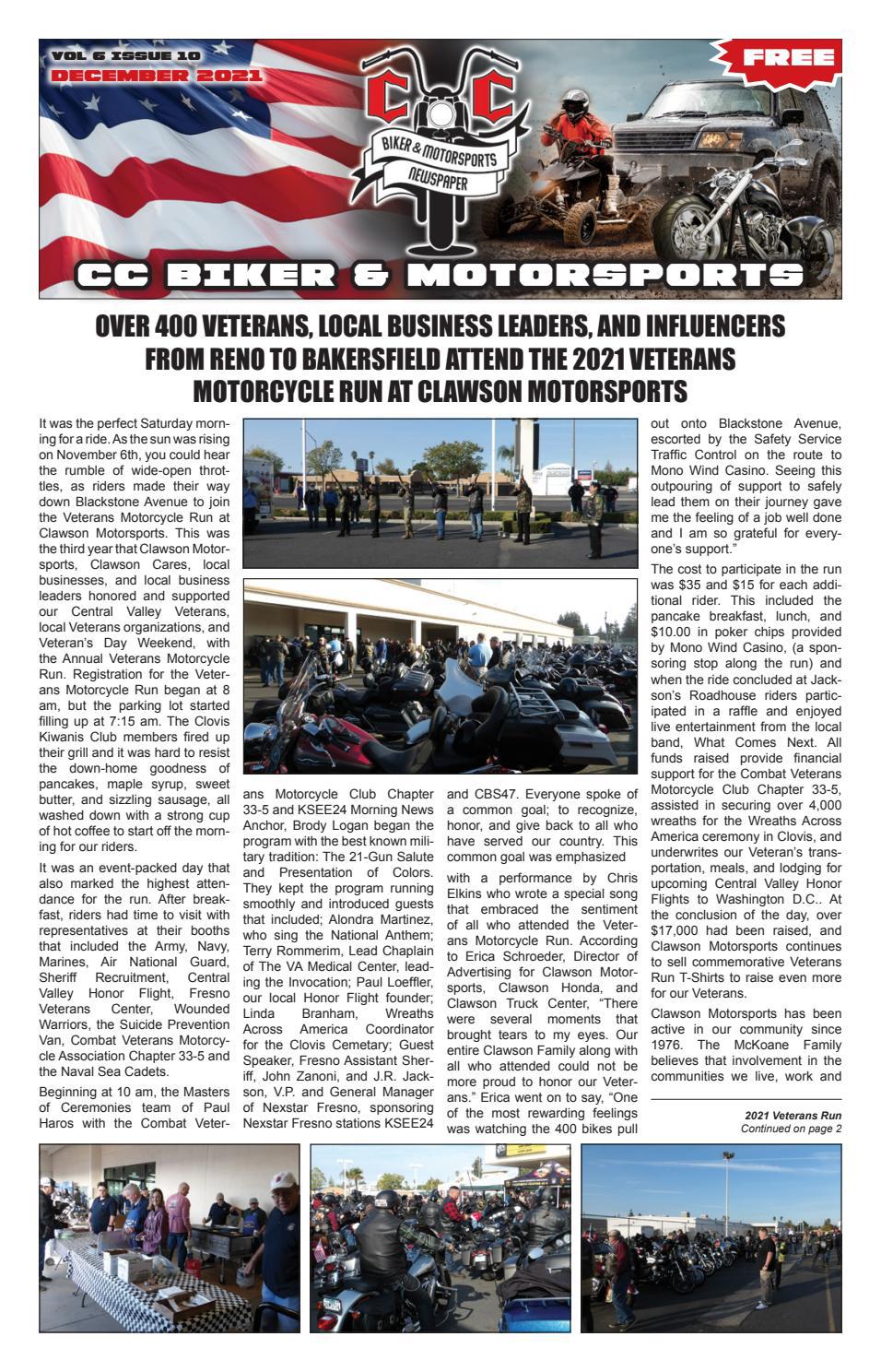 CC Biker & Motorsports Newspaper December 2021 by CC Biker and ...