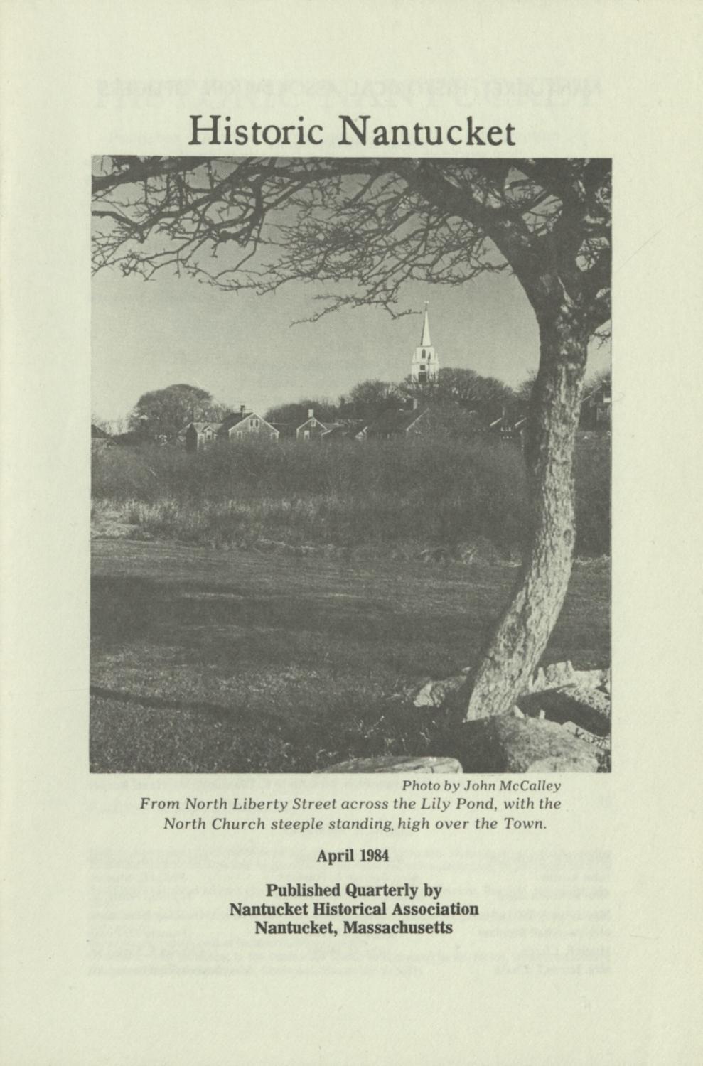 Historic Nantucket, April 1984, Vol. 31 No. 4 by Nantucket Historical ...