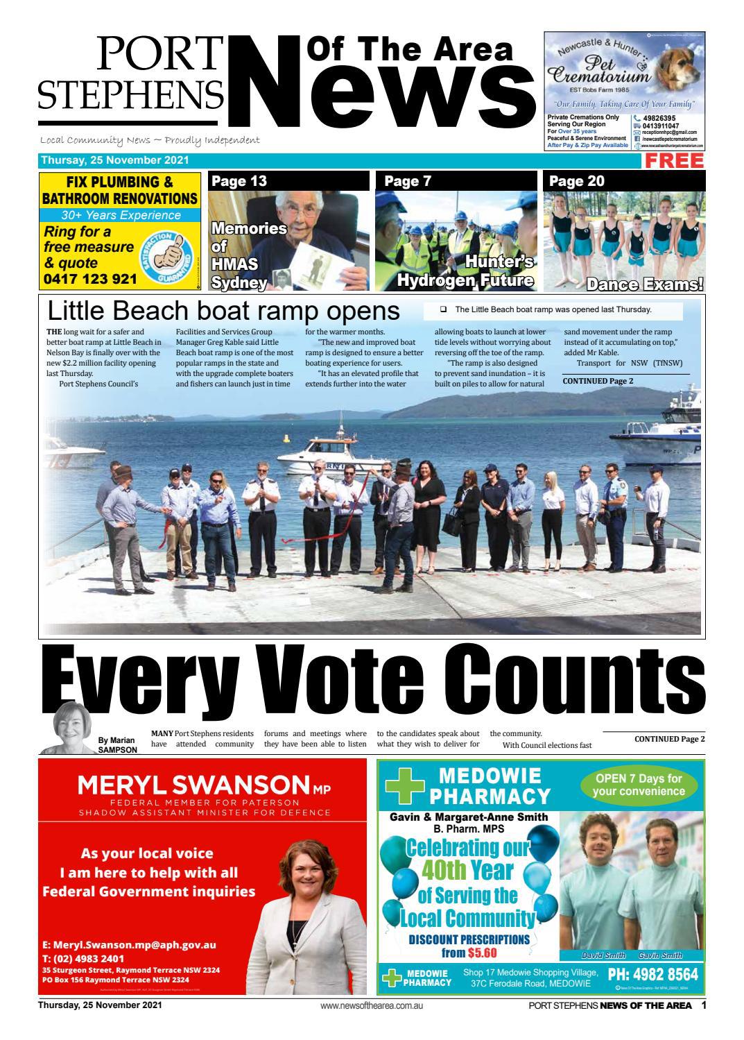 Port Stephens News Of The Area 25 November 2021 by News Of The Area - Issuu