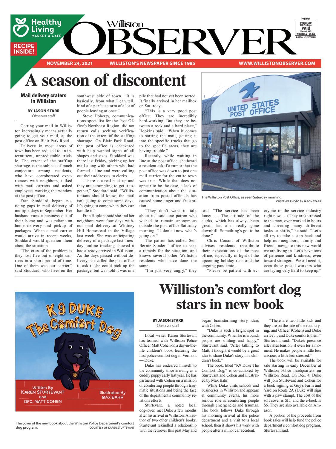 Williston Observer 11/24/2021 by Williston Observer - Issuu