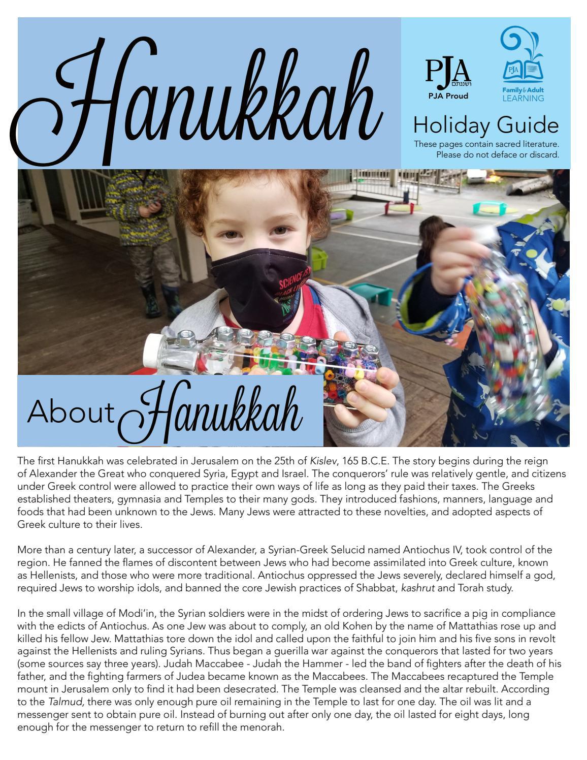 PJA Hanukkah Guide 2021 by Becky Hornsten - Issuu