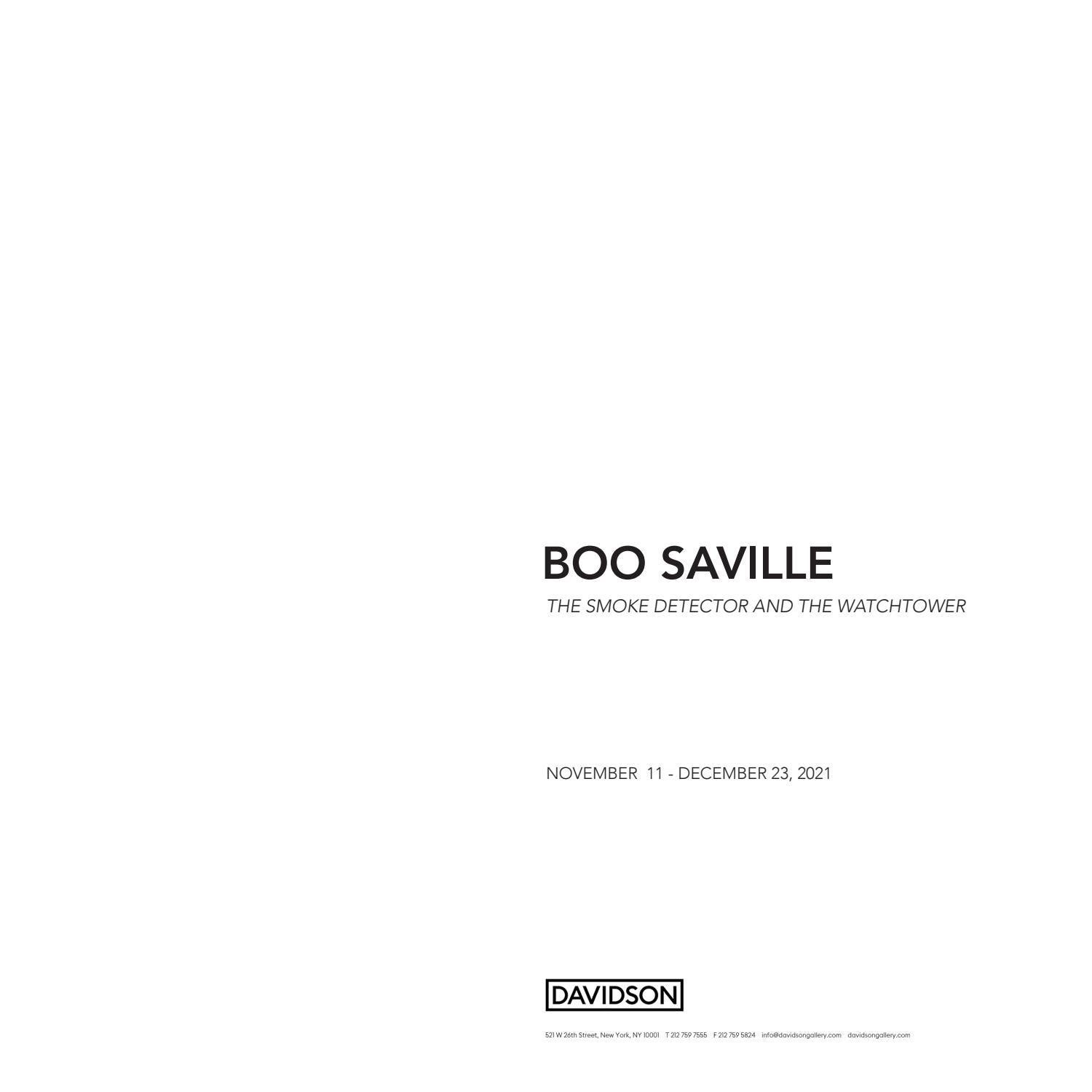 Boo Saville - The Smoke Detector and the Watchtower by DavidsonGallery ...