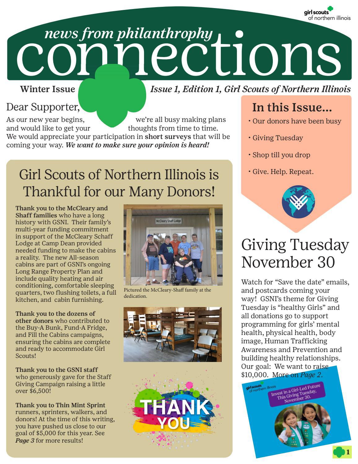 Philanthropy Newsletter Issue 1, Edition 1 by girlscoutsni3 - Issuu