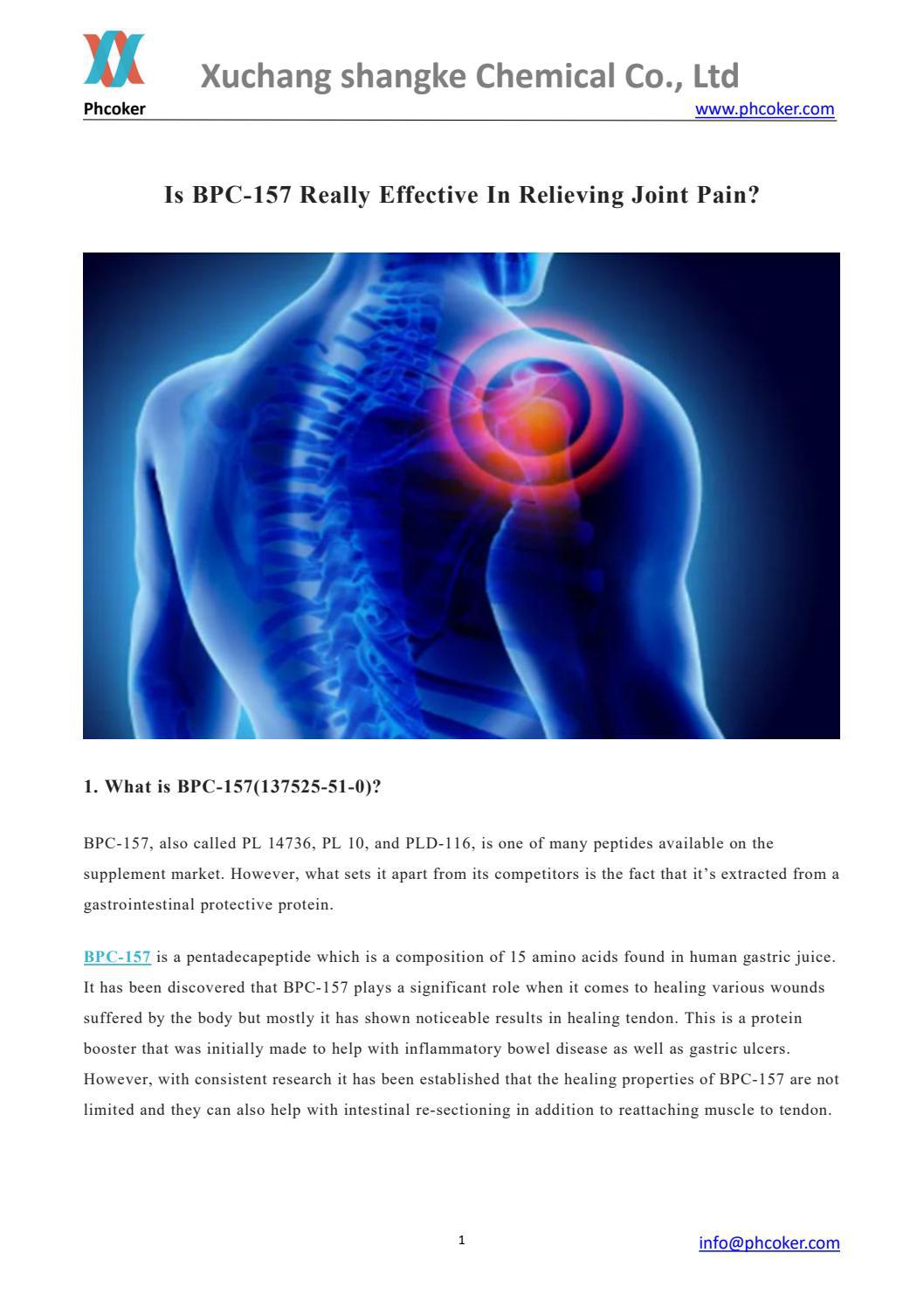 Is BPC-157 Really Effective In Relieving Joint Pain? by Phcoker ...