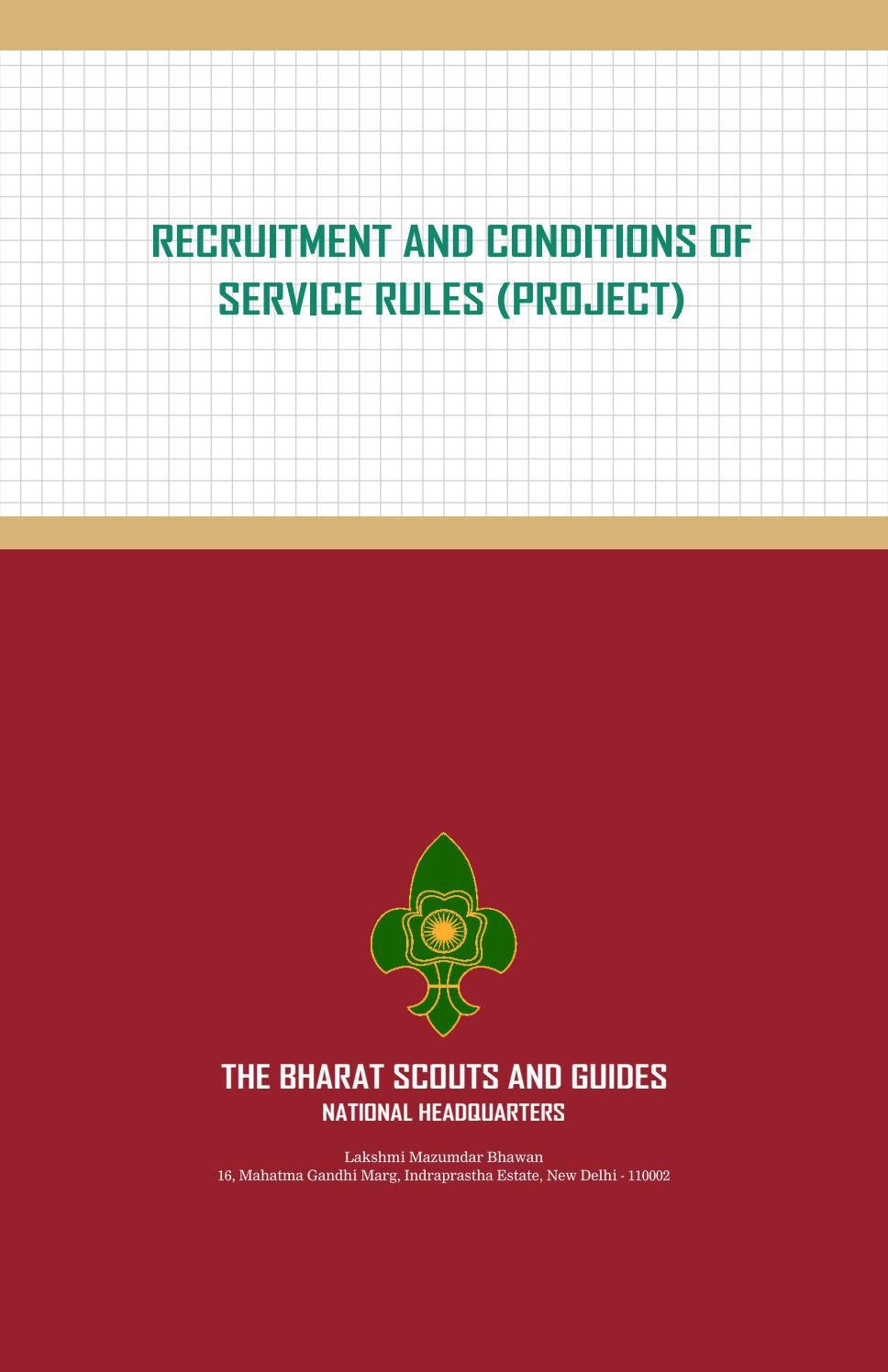 Project Staff Recruitment and conditions of Service Rule by Bsg India ...