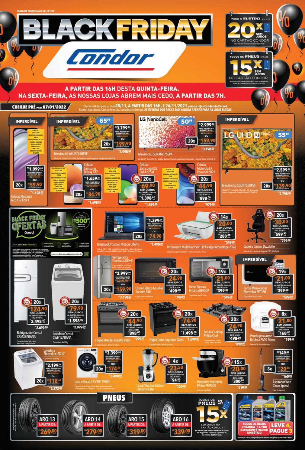 Tabloide Black Friday Condor. Ofertas válidas de 25/11 a partir das 16h ...
