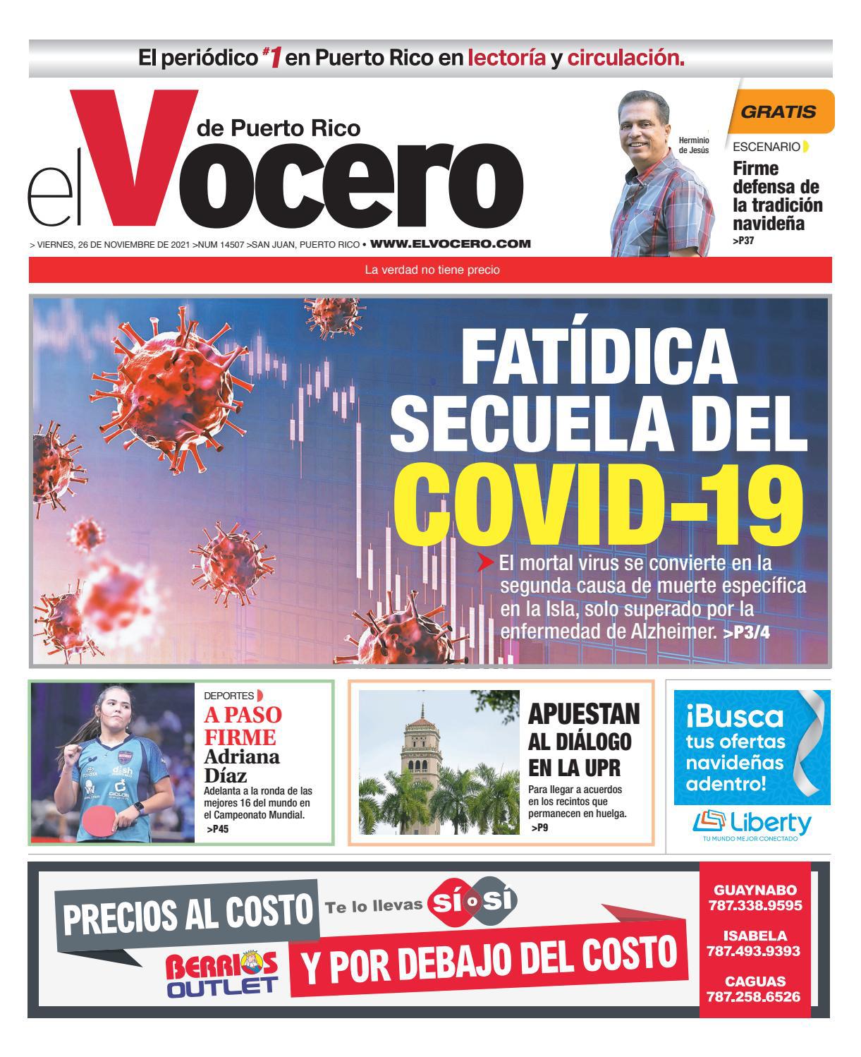 El Vocero edición 26 de noviembre de 2021 by El Vocero de Puerto Rico ...