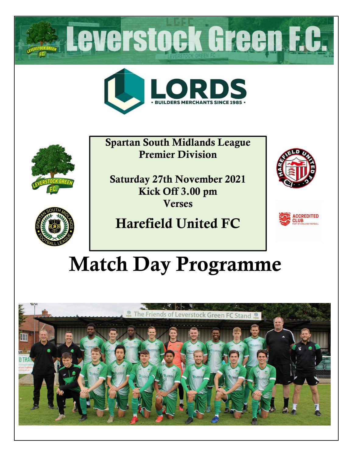 Leverstock Green FC Programme vs. Harefield United by Leverstock Green ...