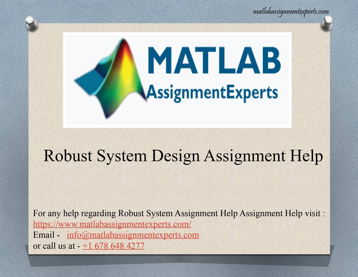 Robust System Design Assignment Help by Matlab Assignment Experts - Issuu