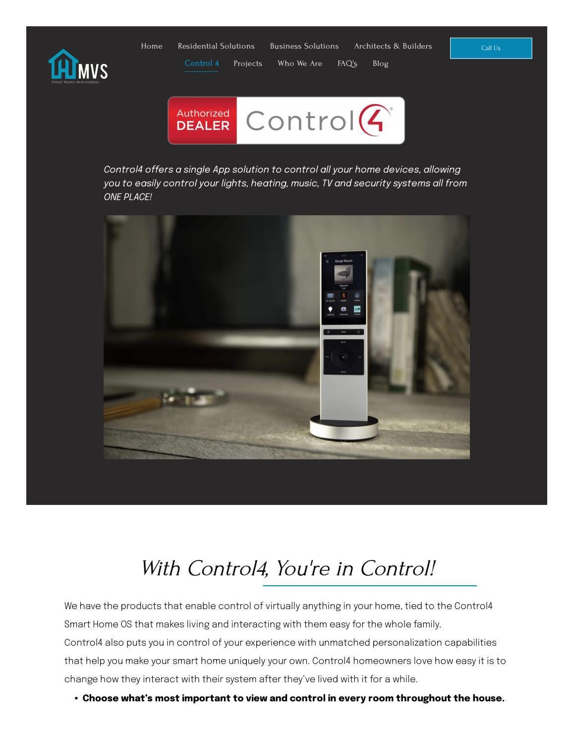 Control4 Automation Company Melbourne by MVS Melbourne - Issuu