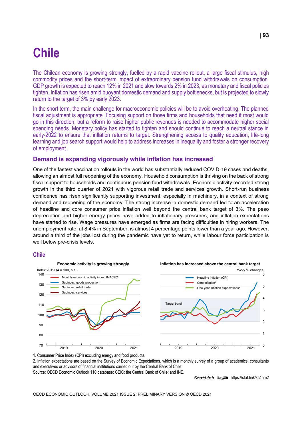 OECD Economic Outlook – December 2021: Chile by OECD - Issuu