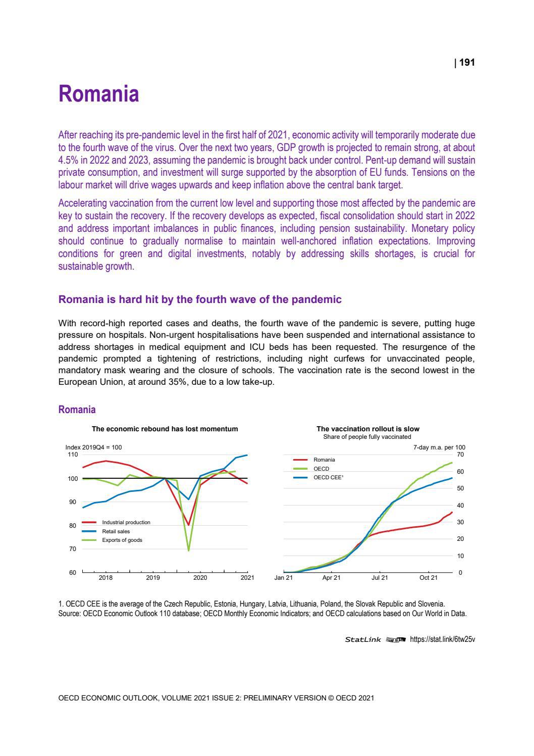 OECD Economic Outlook – December 2021: Romania by OECD - Issuu