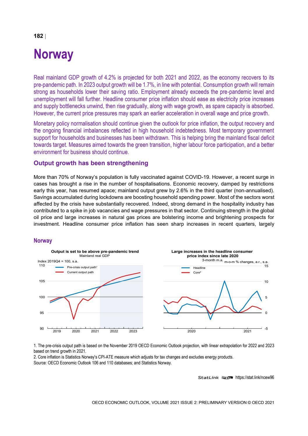 OECD Economic Outlook – December 2021: Norway by OECD - Issuu