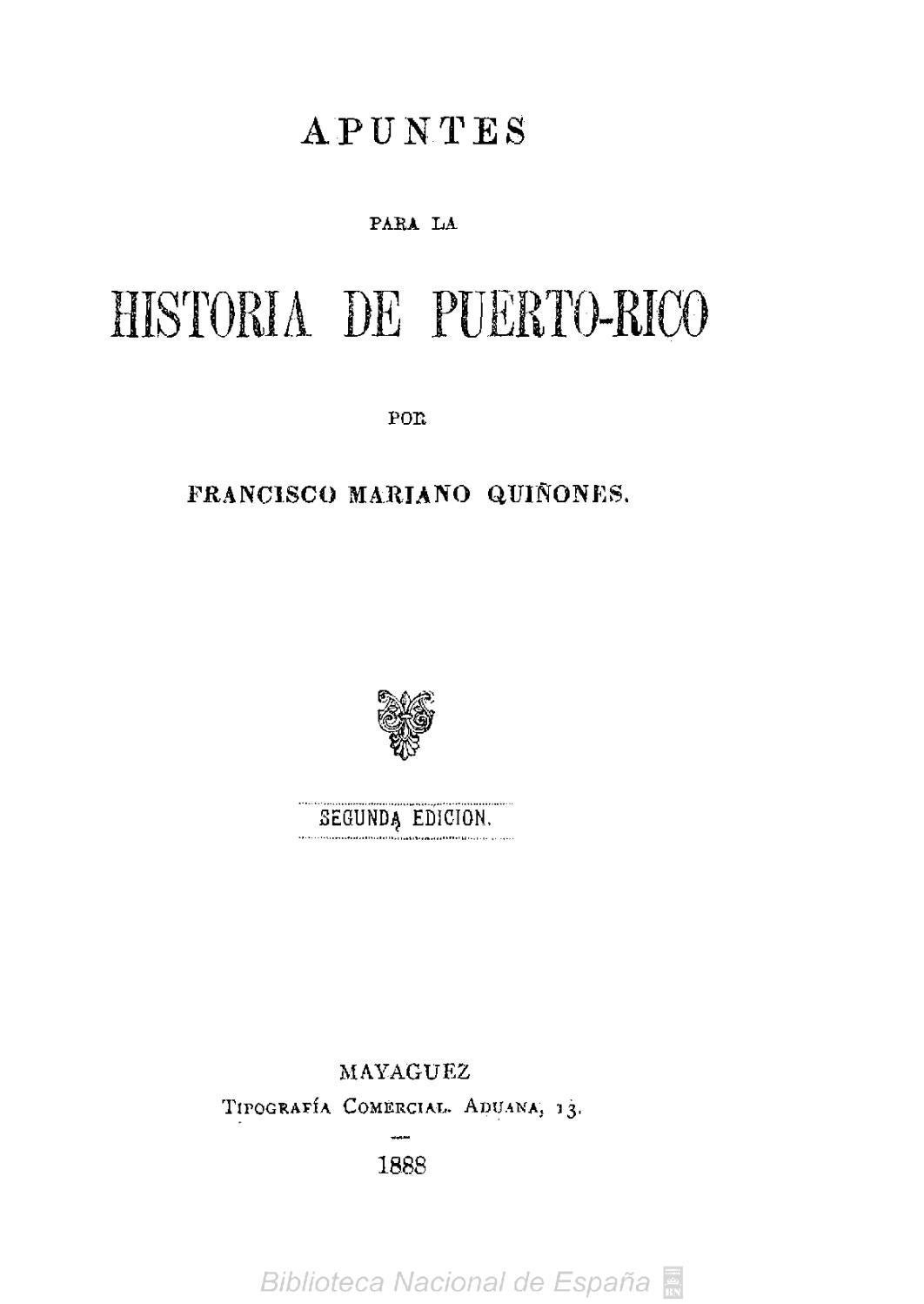 Apuntes para la Historia de Puerto Rico (1888) by Adelante ...