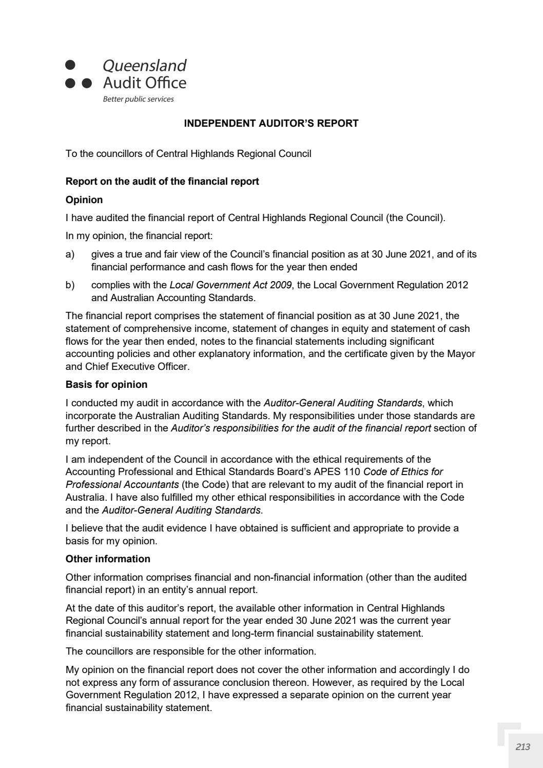 Central Highlands Regional Council 2020-21 Annual Report by Central ...