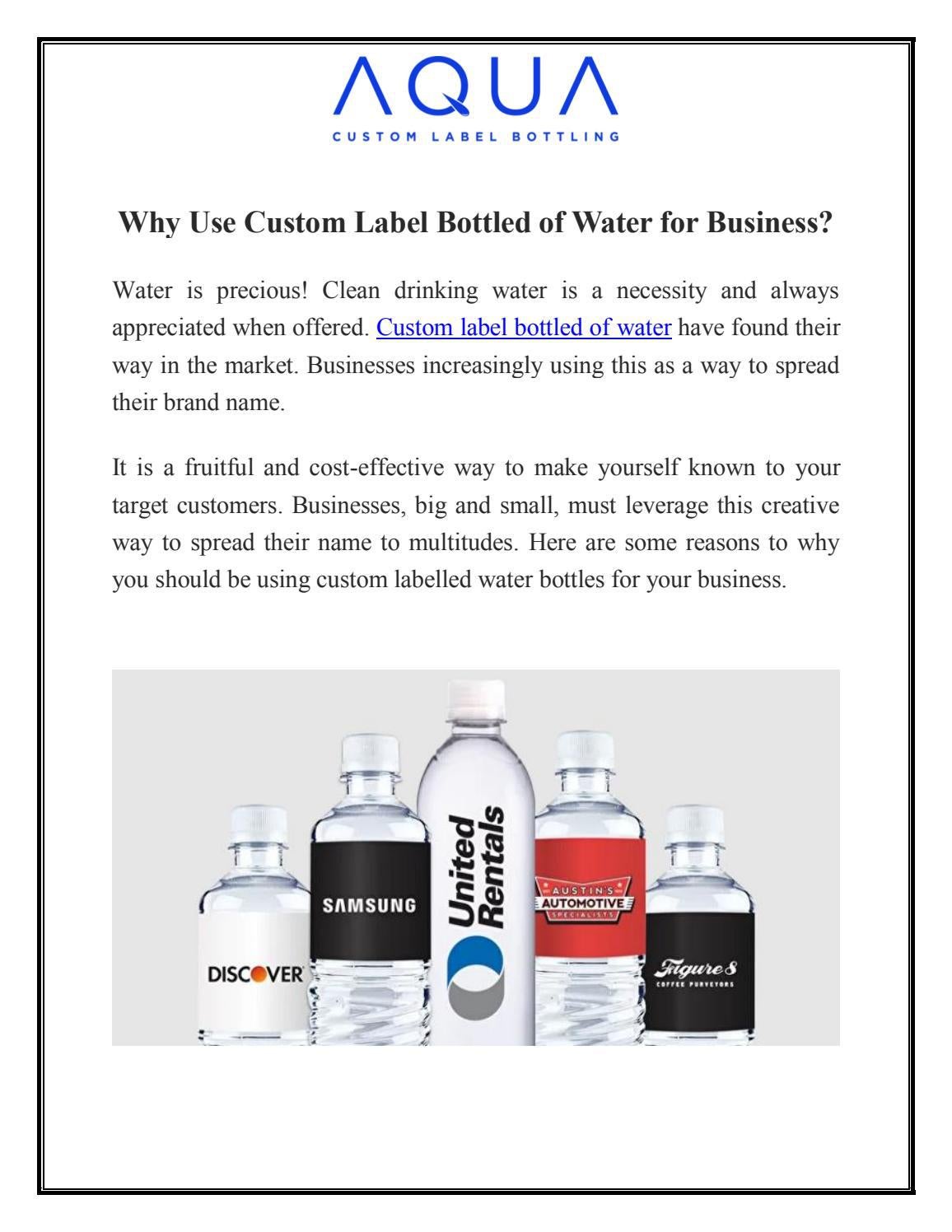 Custom Label Bottled Water by Aqua Bottling - Issuu