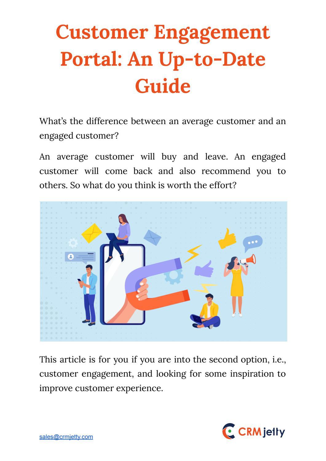 Customer Engagement Portal: An Up-to-Date Guide by CRMJetty - Issuu