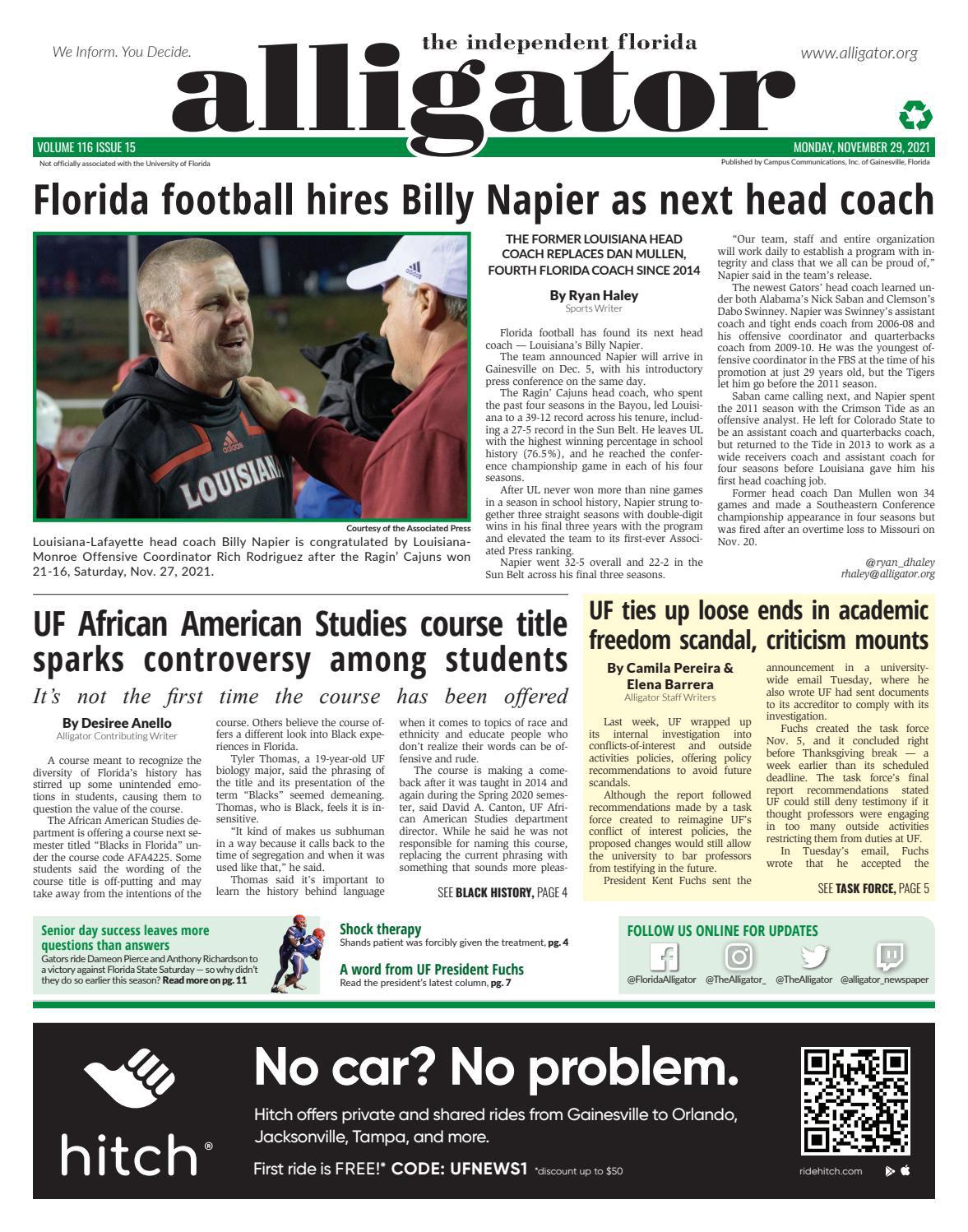 Monday, Nov. 29, 2021 by The Independent Florida Alligator - Issuu
