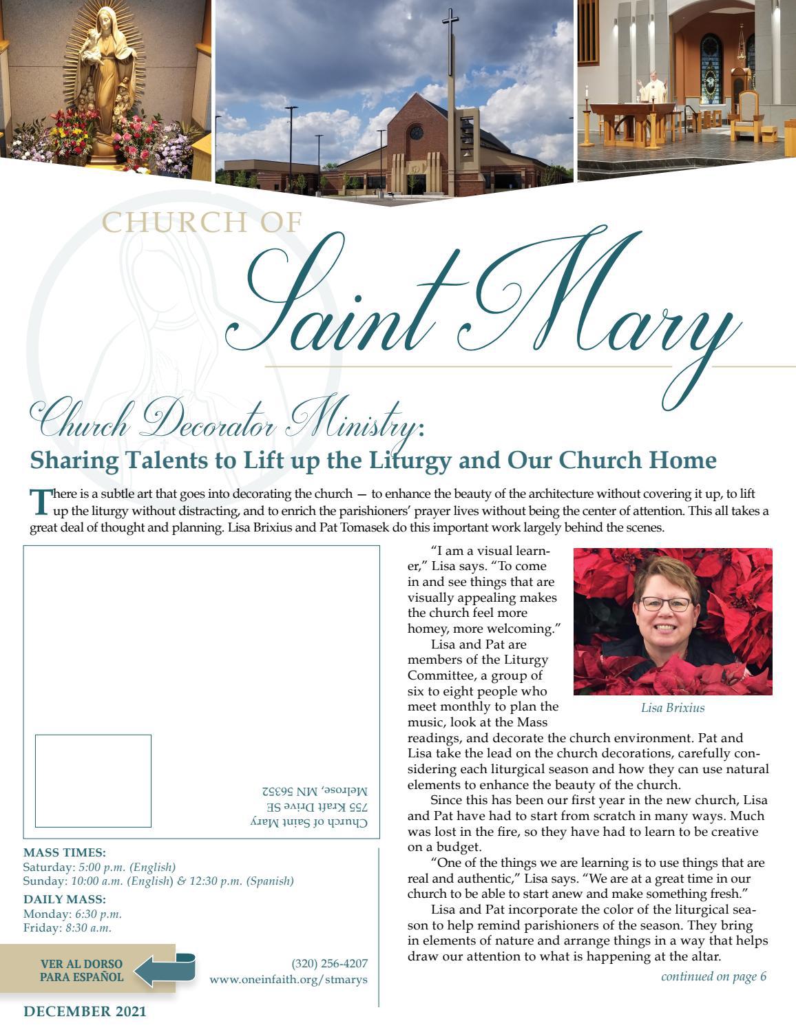 St. Mary’s Catholic Church Newsletter — December 2021 by Catholic ...