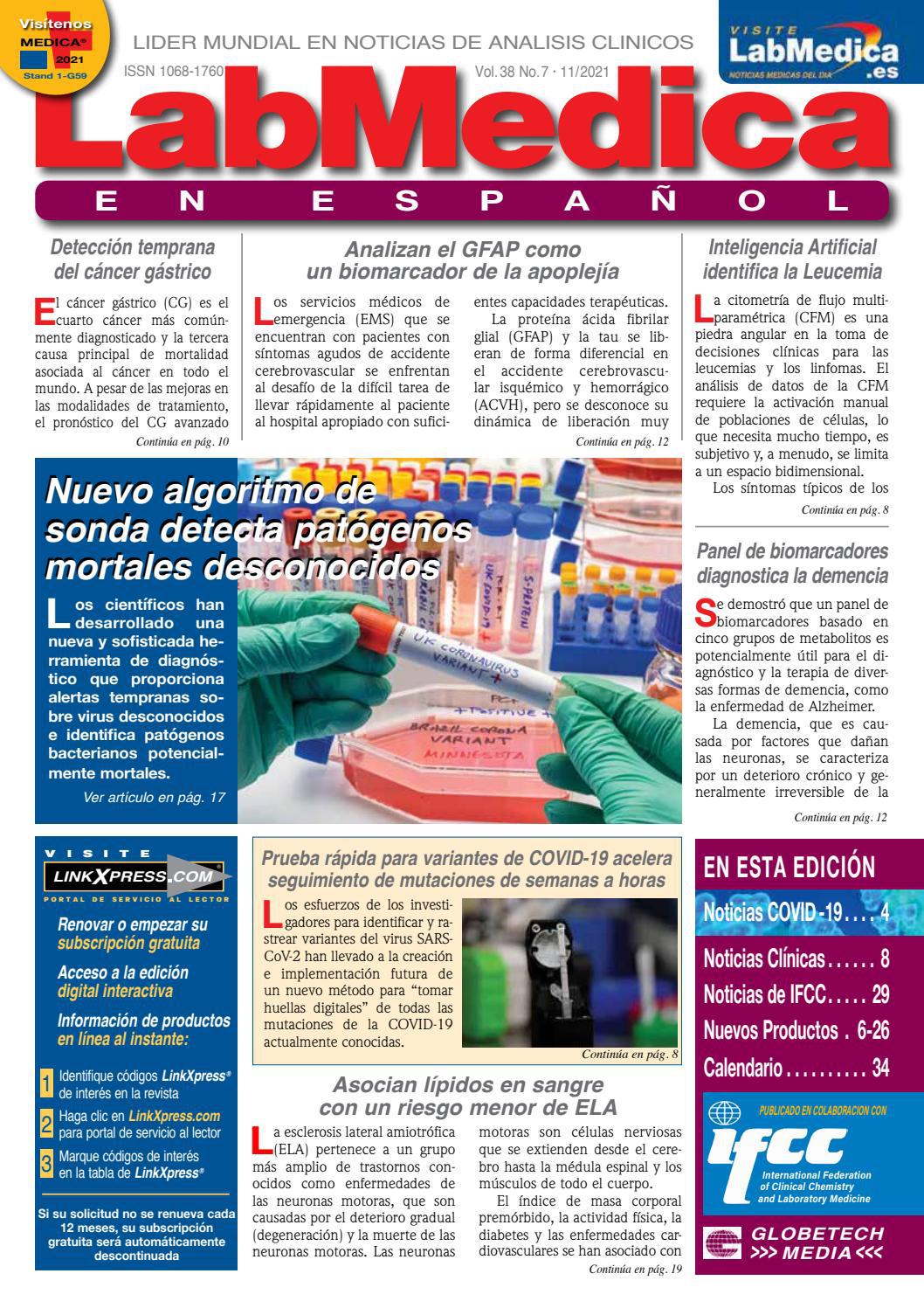 LabMedica Español Noviembre 2021 by Globetech - Issuu