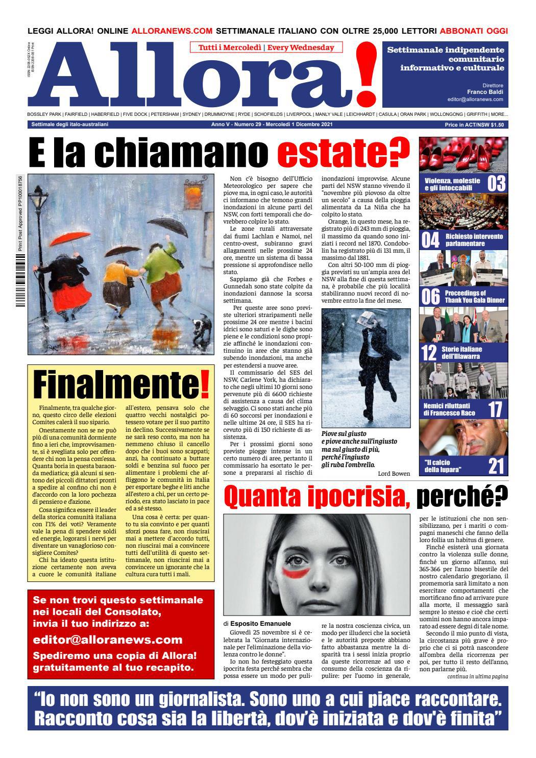 Allora! 1 Dicembre 2021 by Alloranews - Issuu