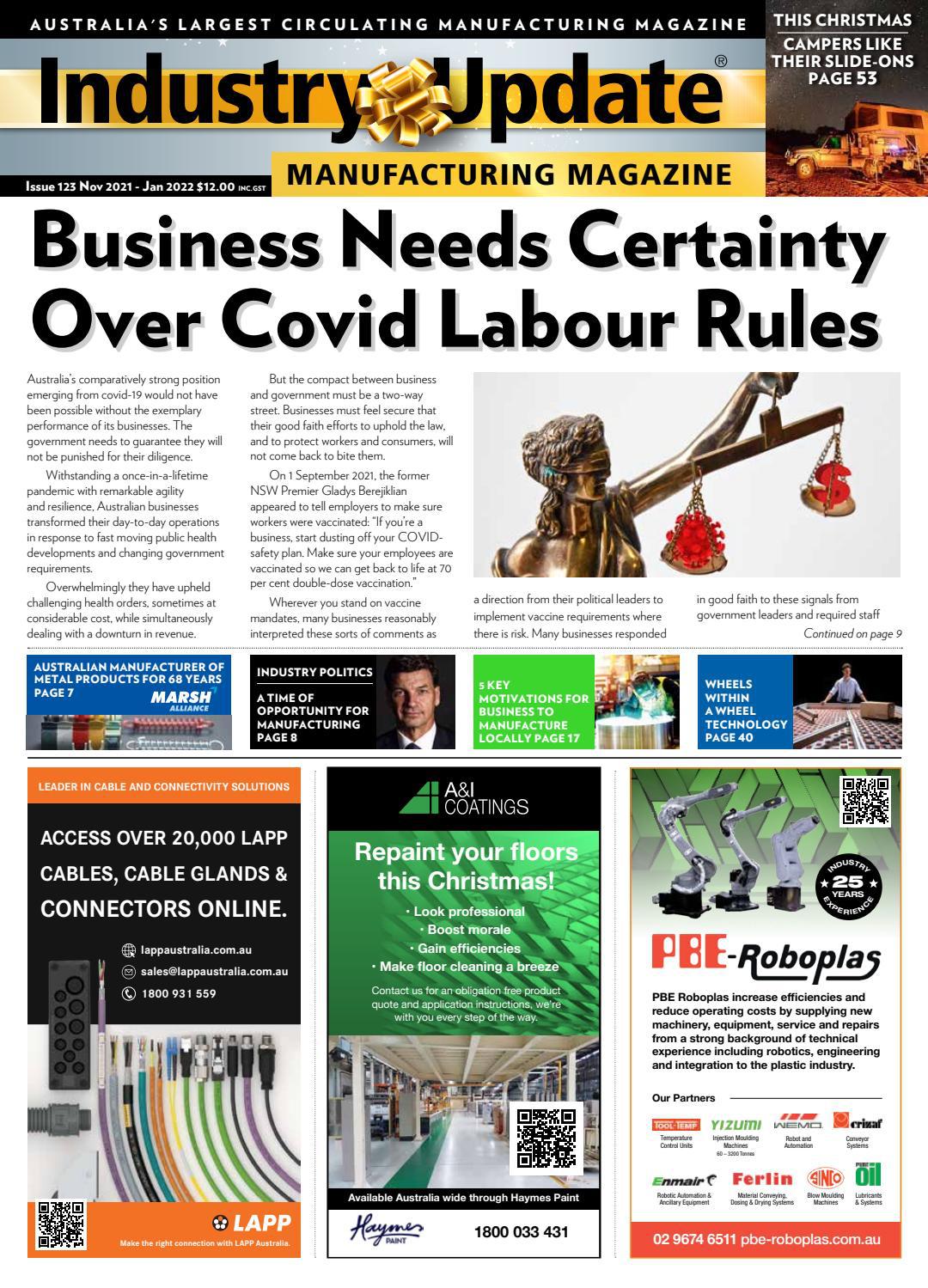 Industry Update November 2021 - January 2022 Issue 123 NSW by Industry ...