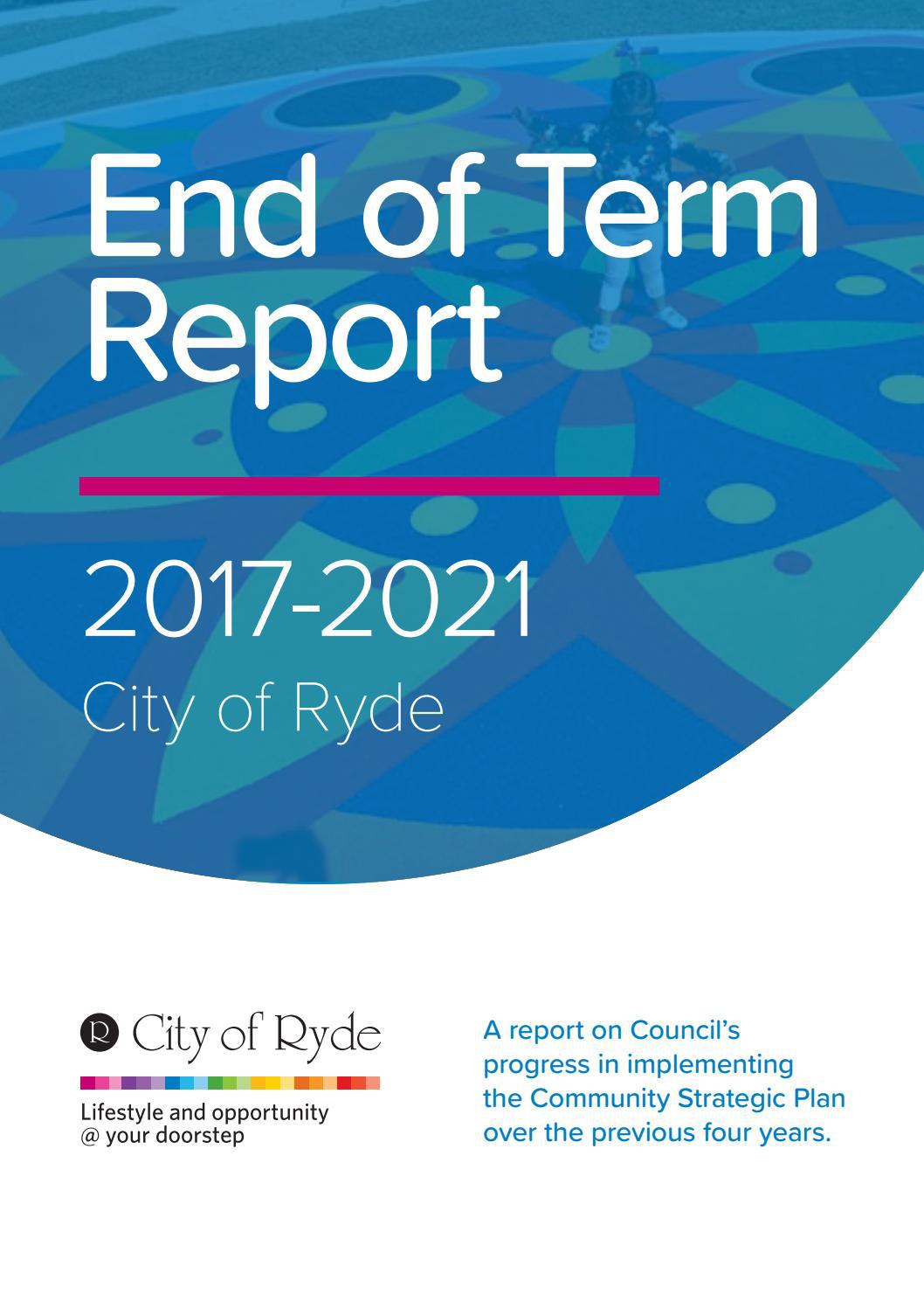 City of Ryde End of Term Report 2017-2021 by City of Ryde - Issuu