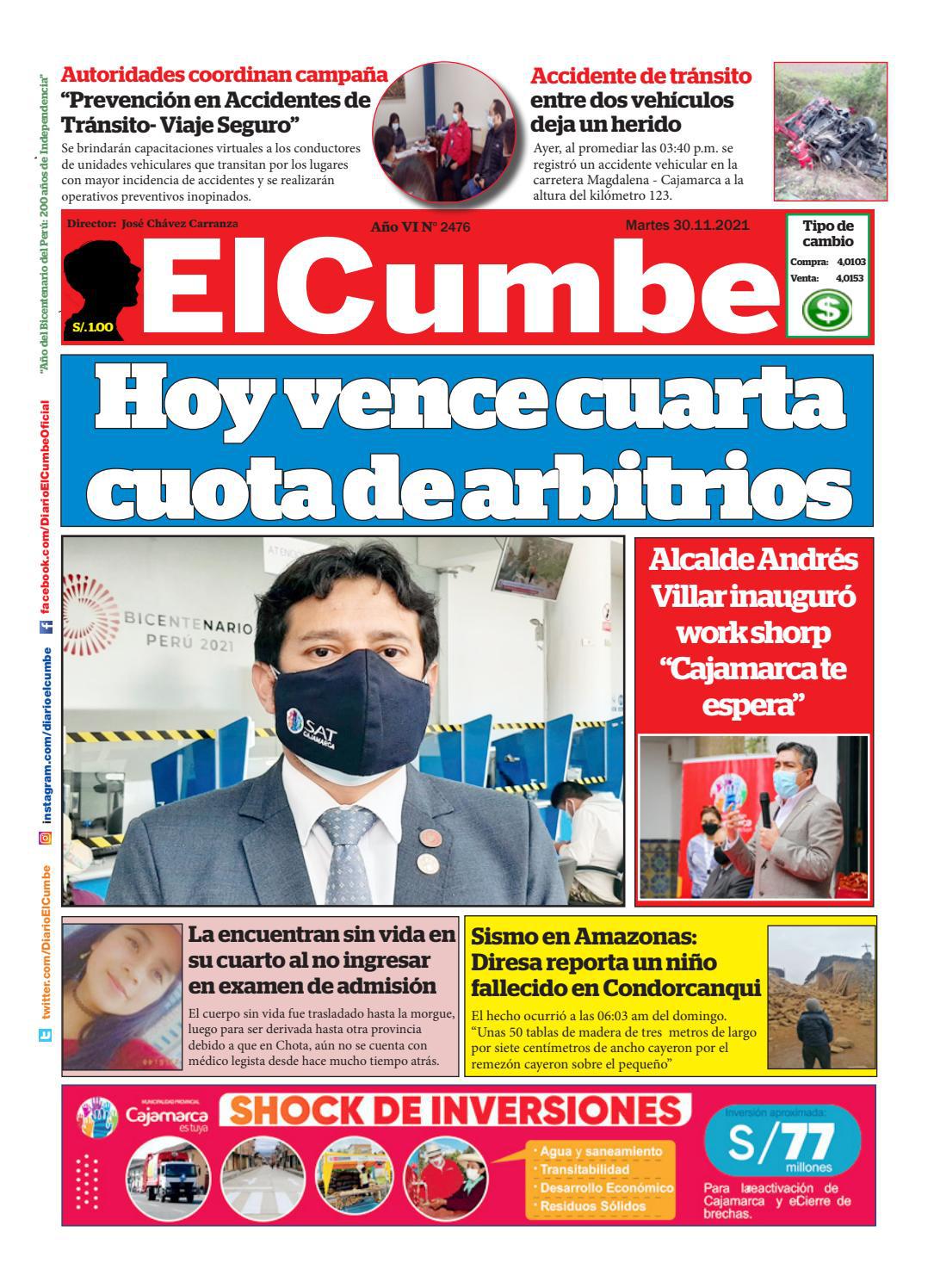 Diario El Cumbe 30 de Noviembre 2021 by Diario El Cumbe - Issuu