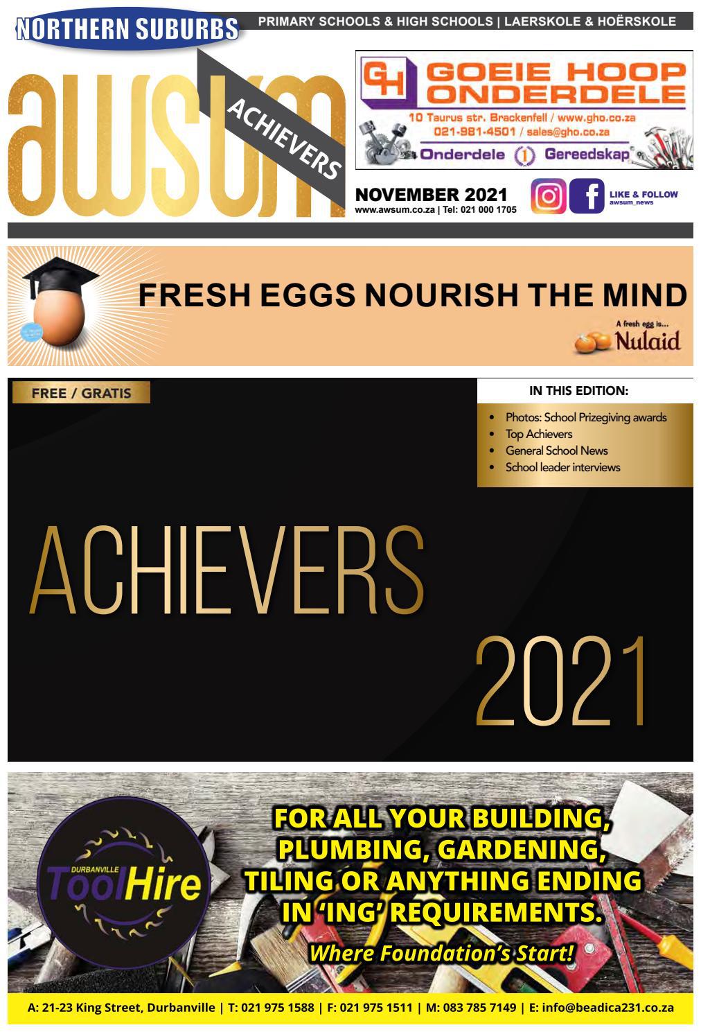 AWSUM Northern Suburbs - Achievers - November edition by AWSUM News - Issuu