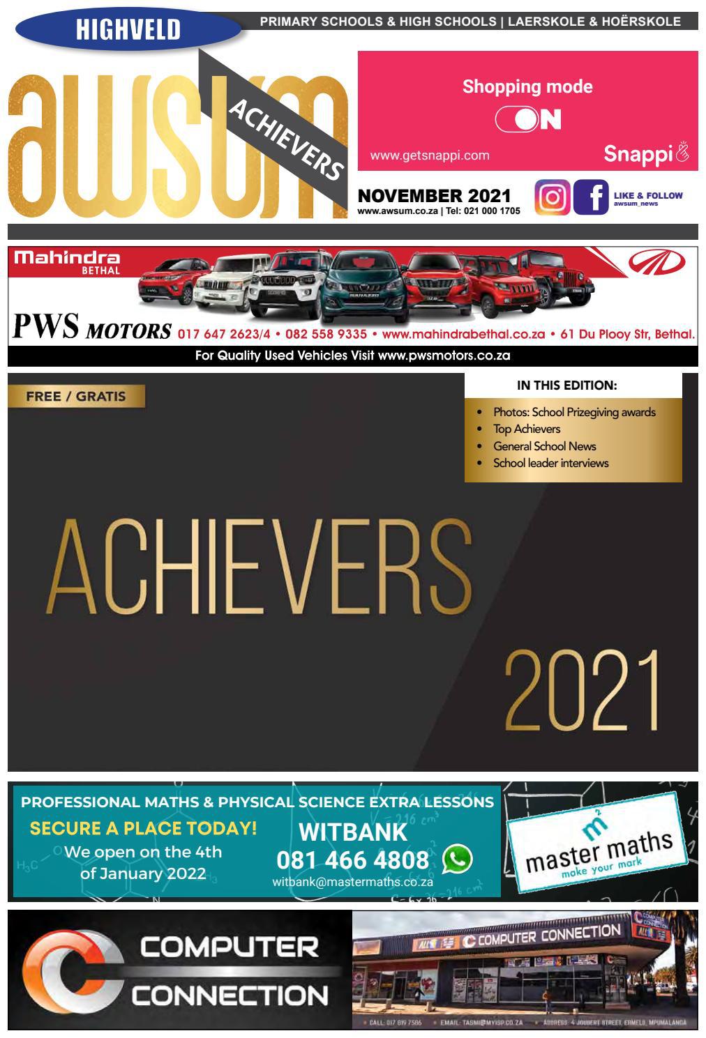 AWSUM Highveld - Achievers - November edition by AWSUM News - Issuu