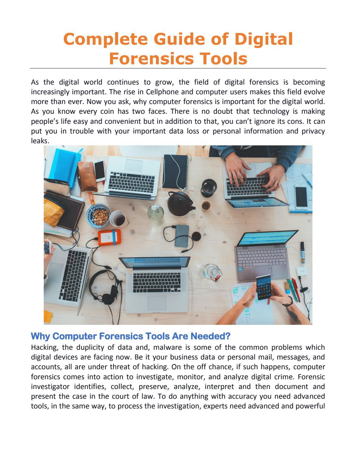 Complete Guide of Digital Forensics Tools by Paraben - Issuu