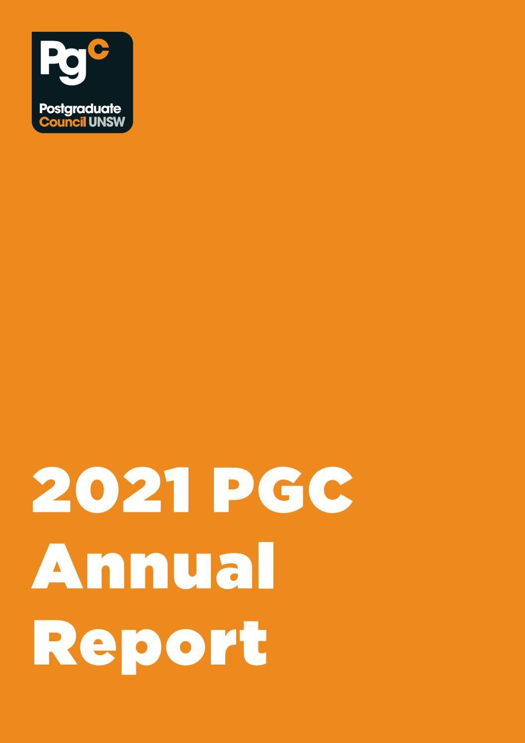 2021 PGC Annual Report by Postgraduate Council UNSW - Issuu