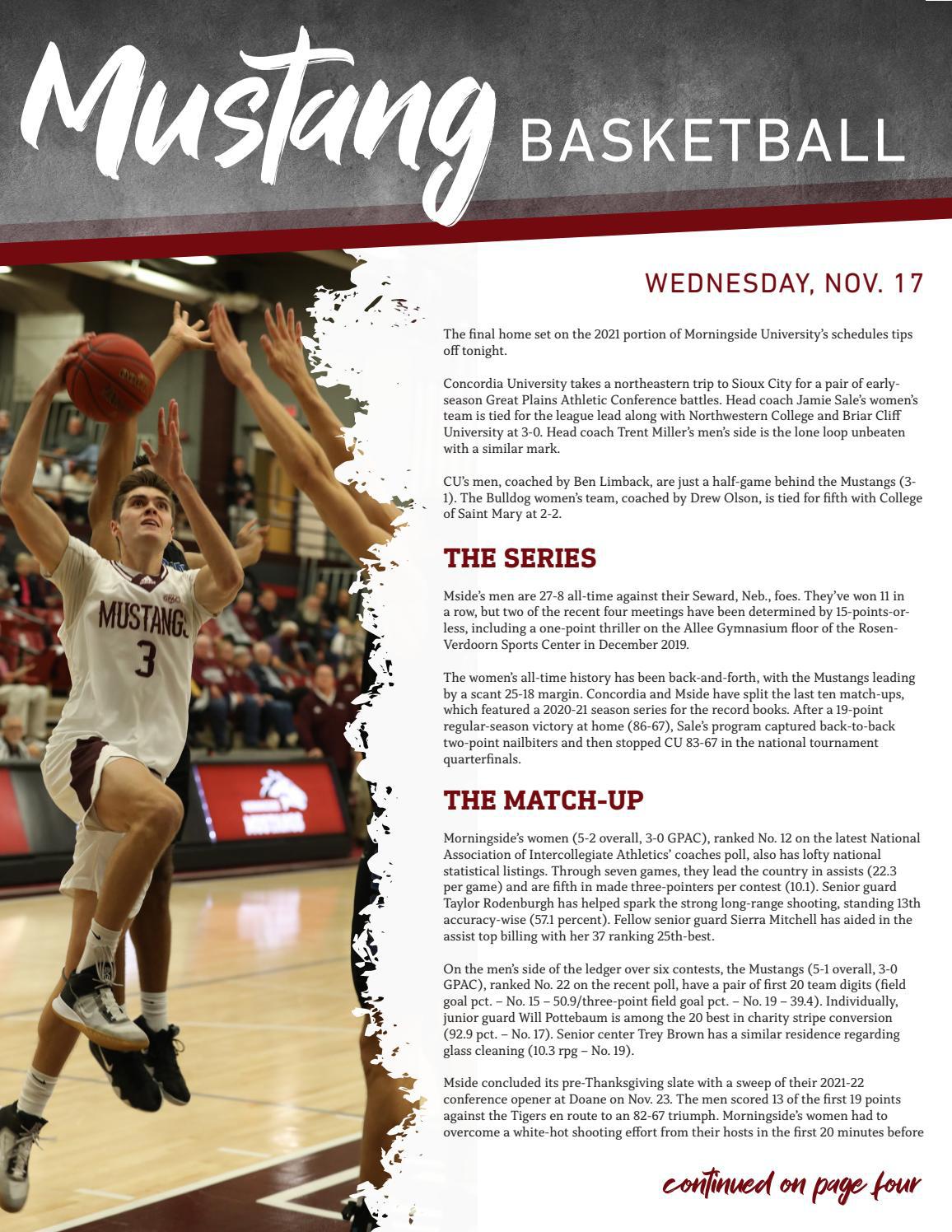 Concordia Basketball GameDay - Wednesday, Dec. 1, 2021 by Morningside ...