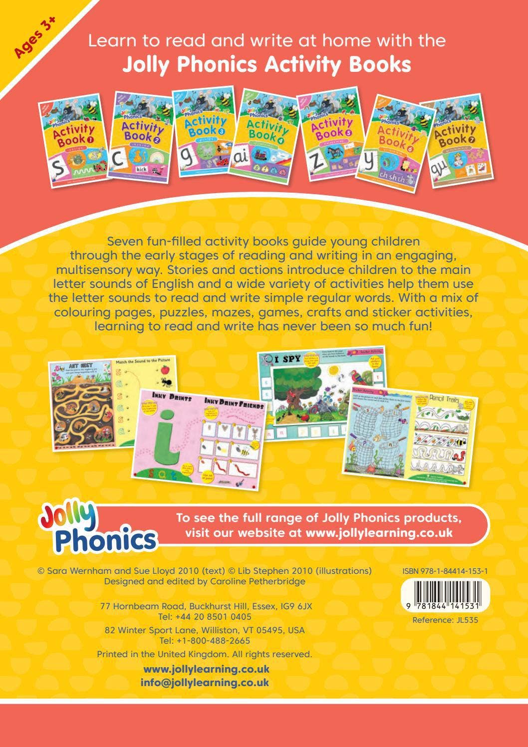Jolly Phonics Activity Book 1 JL535 - British English precursive by ...
